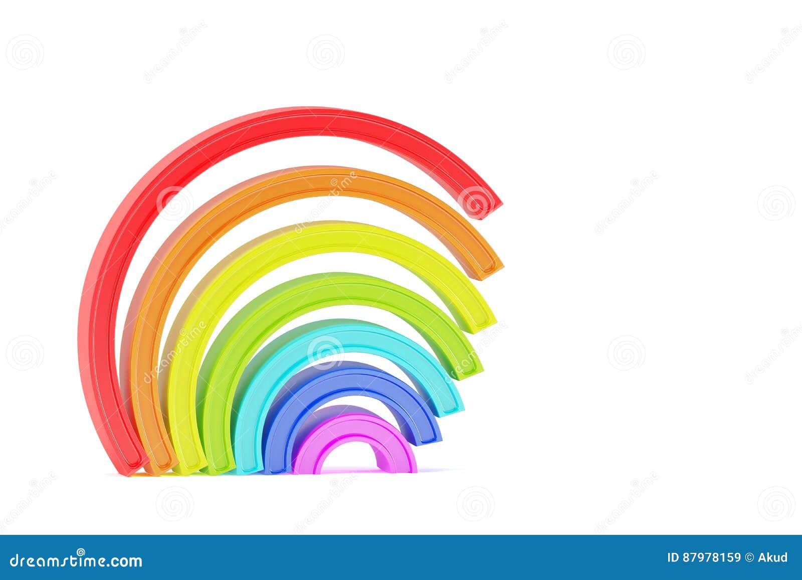 Abstract Cartoon Styled Rainbow Stock Illustration - Illustration of ...