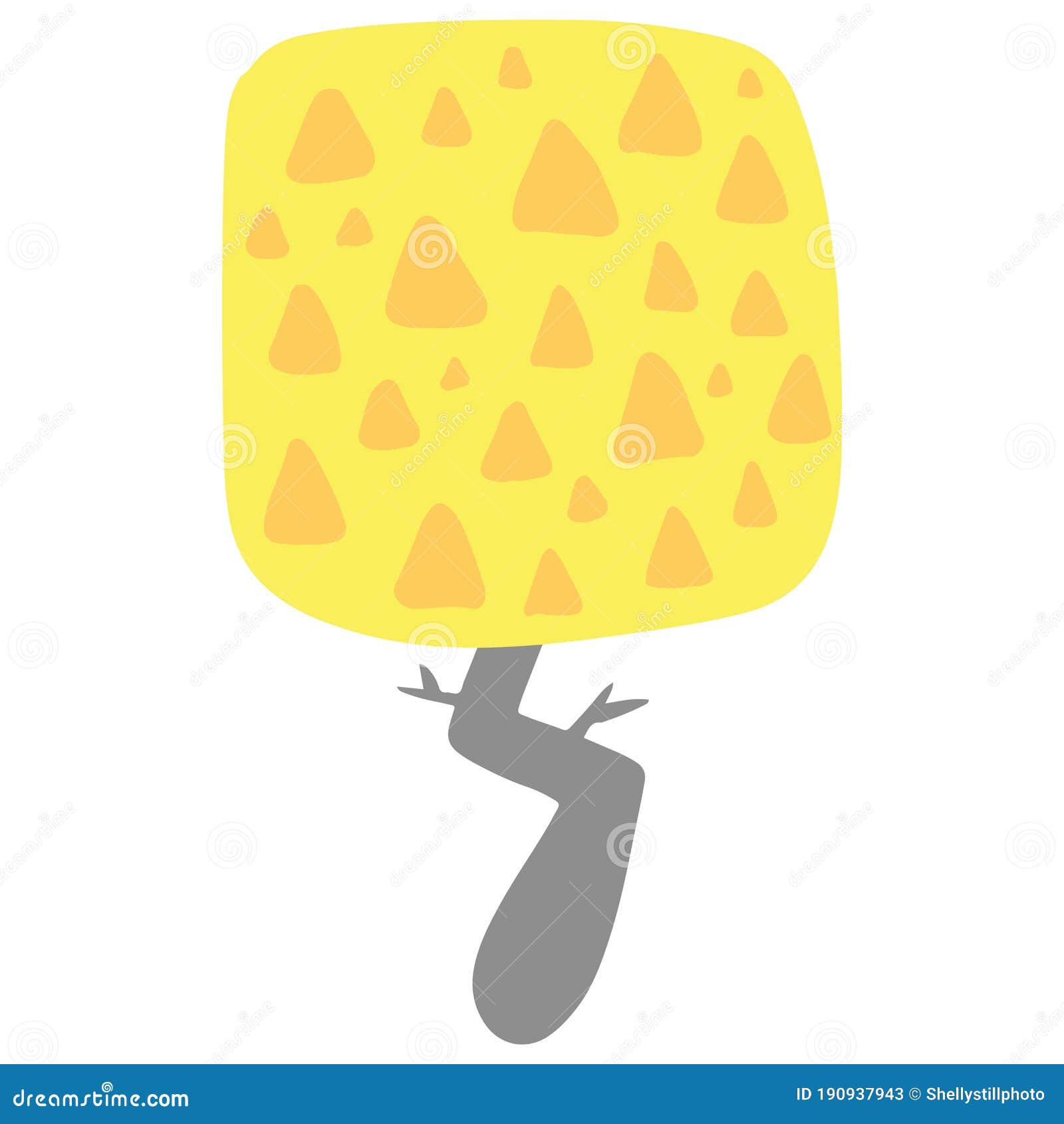 Abstract Cartoon Tree for Forest Illustration Stock Illustration ...