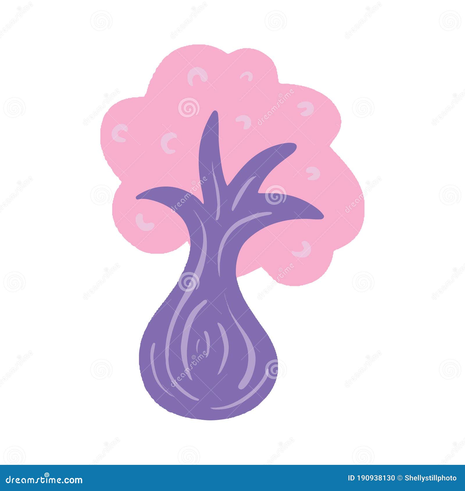 Abstract Cartoon Tree for Forest Illustration Stock Illustration ...