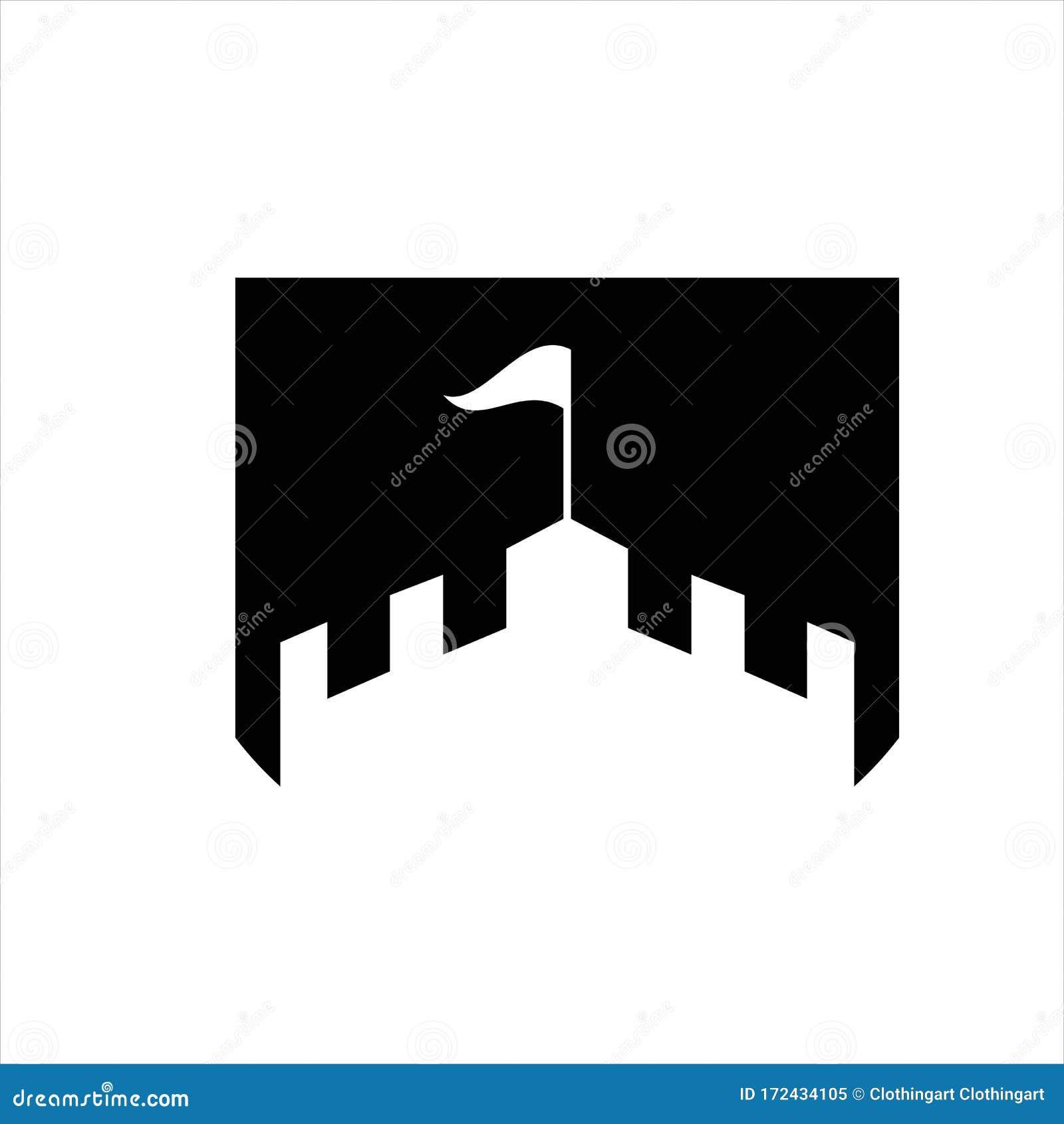 Abstract Castle Concept Logo Design Stock Vector - Illustration of ...