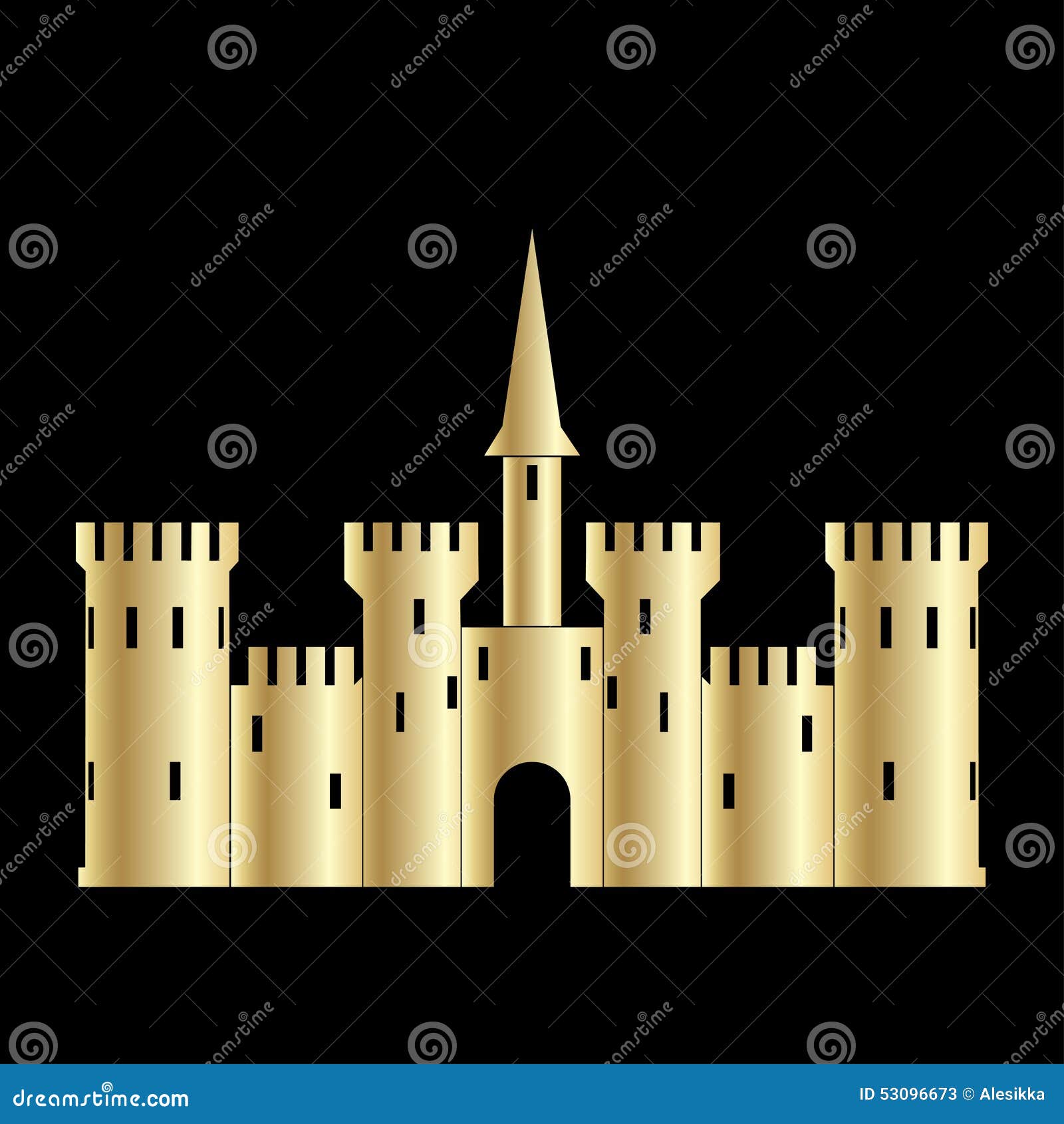 Abstract Castle Logo Template Stock Illustration - Illustration of ...