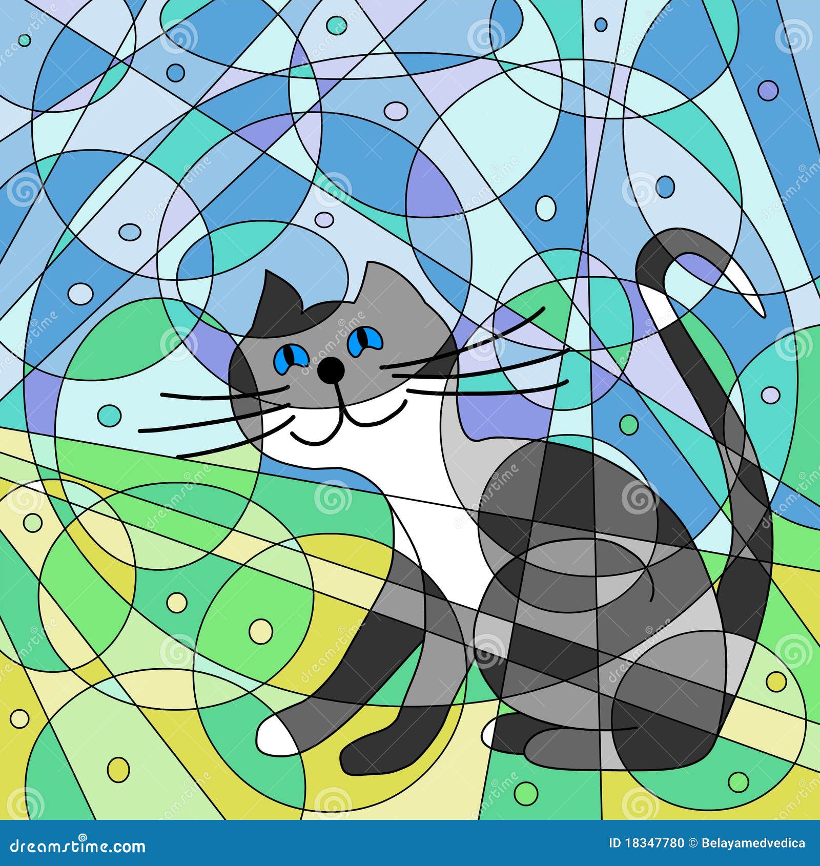 Abstract cat stock illustration. Illustration of abstract - 18347780