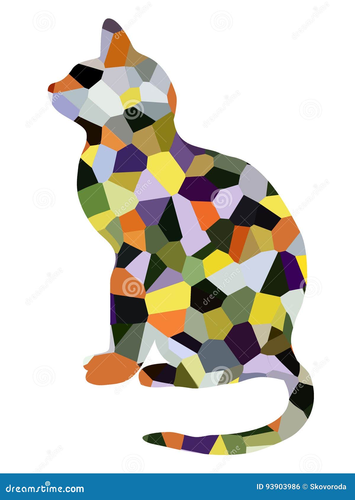 Abstract cat illustration stock illustration. Illustration of ...