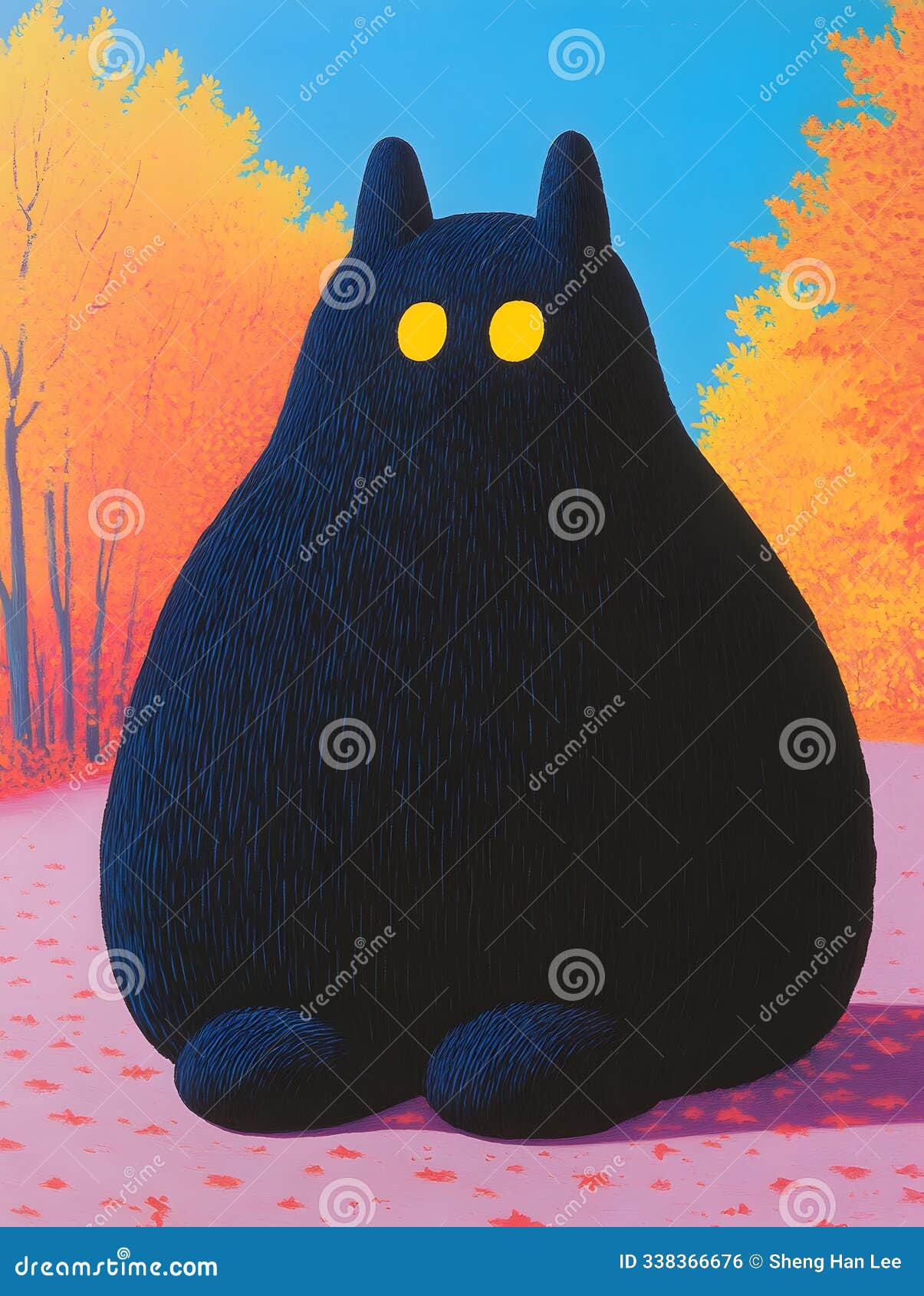 Abstract Cat Illustration stock illustration. Illustration of fantasy ...