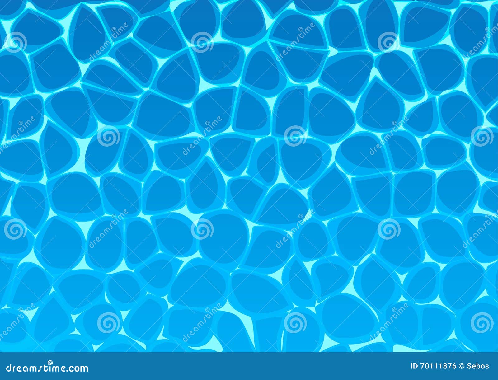 Vector Caustic Of Pool Water Seamless Texture. Swimming Pool Underwater ...