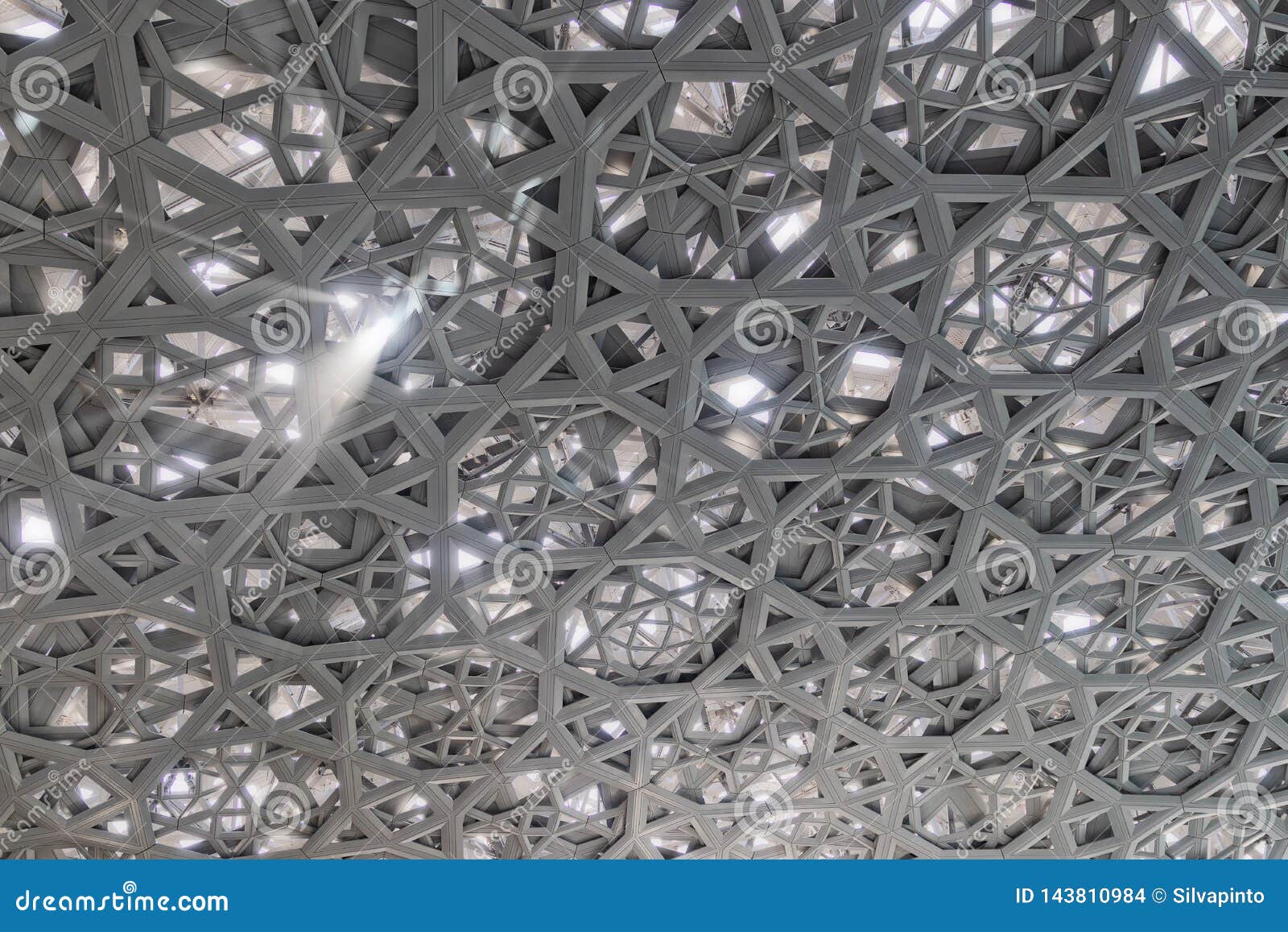 Abstract Ceiling with Light Entrances Stock Photo - Image of ceiling ...