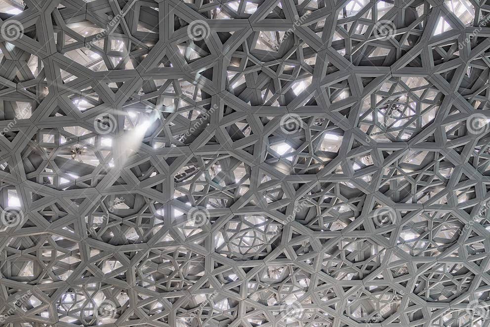 Abstract Ceiling with Light Entrances Stock Photo - Image of ceiling ...