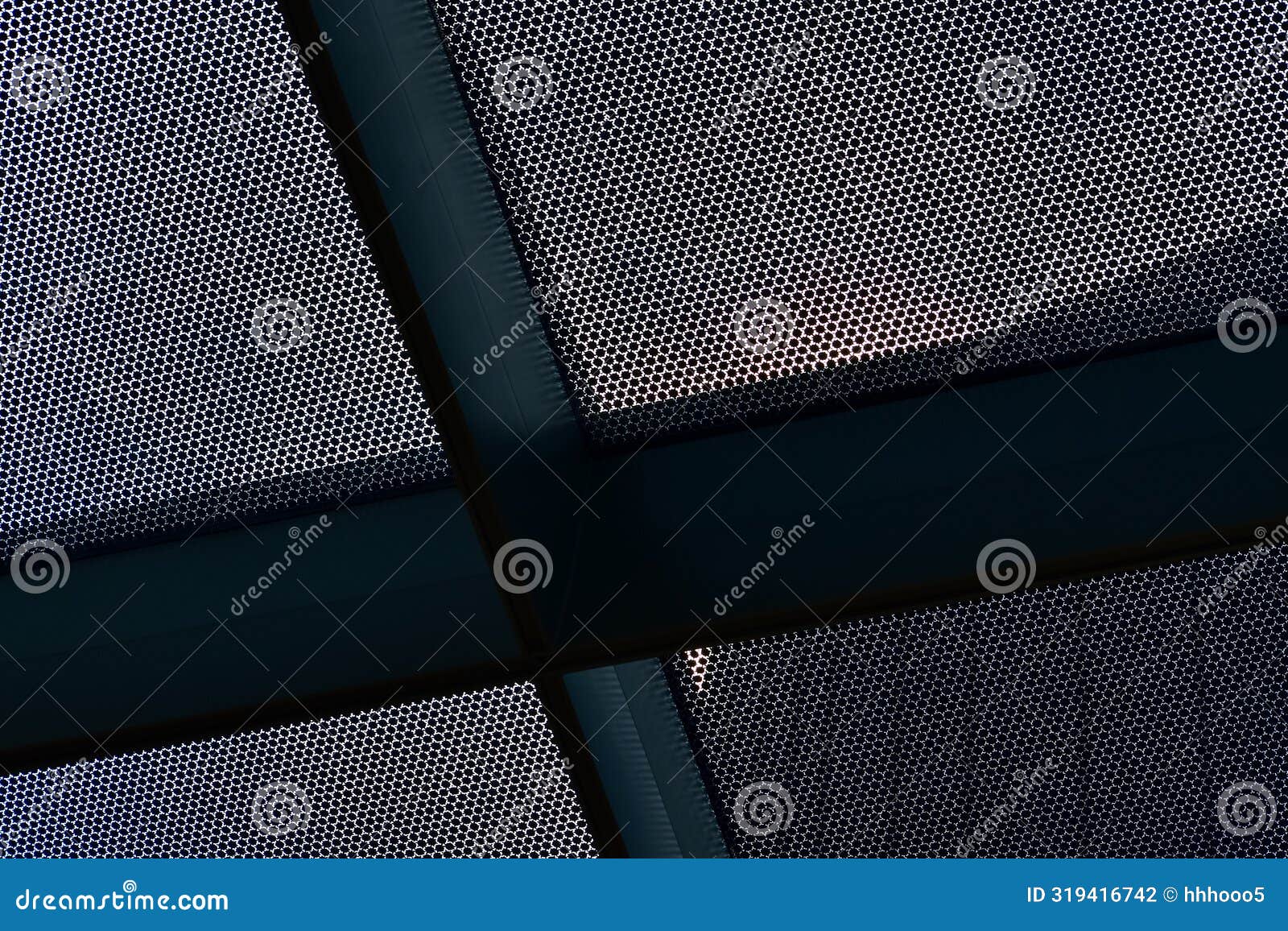 Abstract Ceiling in Office Building, Interior Design. Details of Modern ...