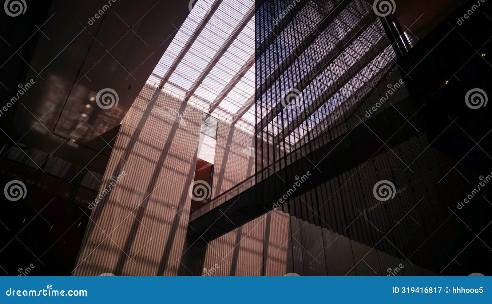 Abstract Ceiling in Office Building, Interior Design. Details of Modern ...