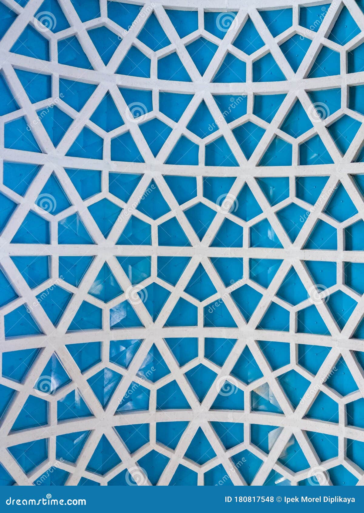 Abstract Ceiling Panels with Polygonal Pattern Stock Photo - Image of ...