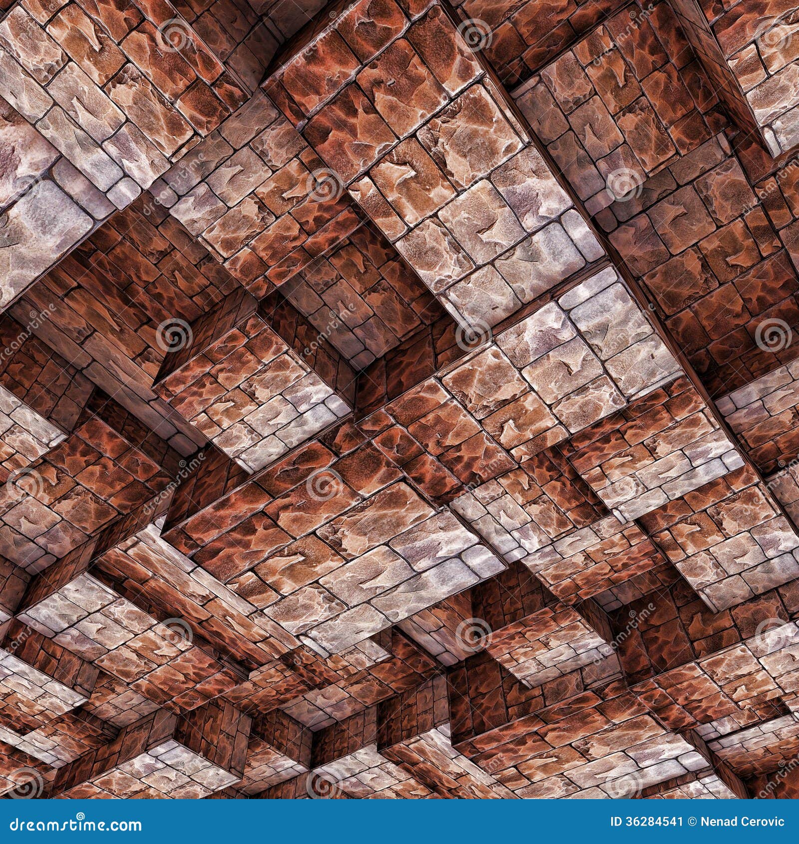 Abstract Ceiling Stone Construction Stock Illustration - Illustration ...