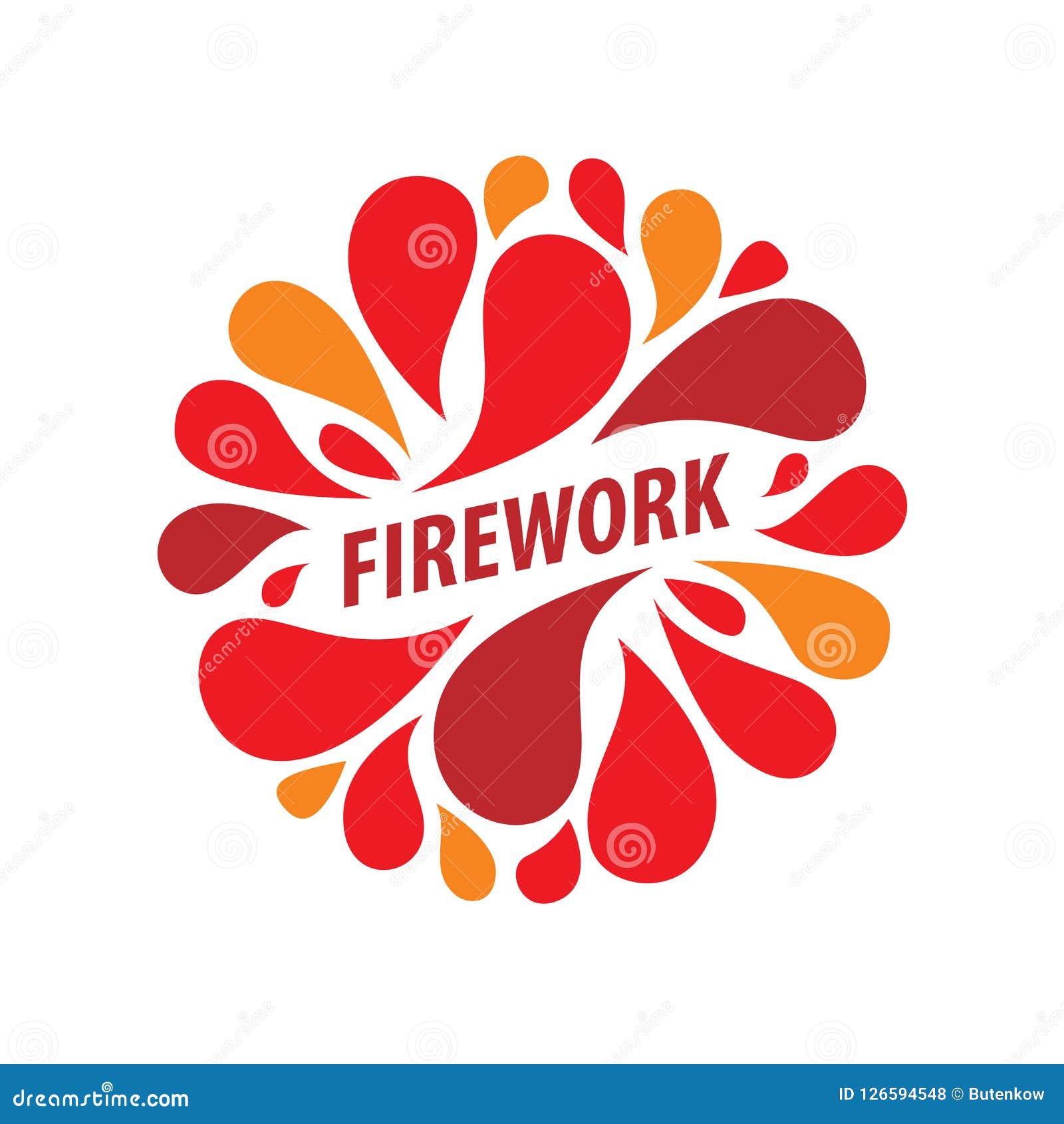 Vector logo for fireworks stock vector. Illustration of greeting ...