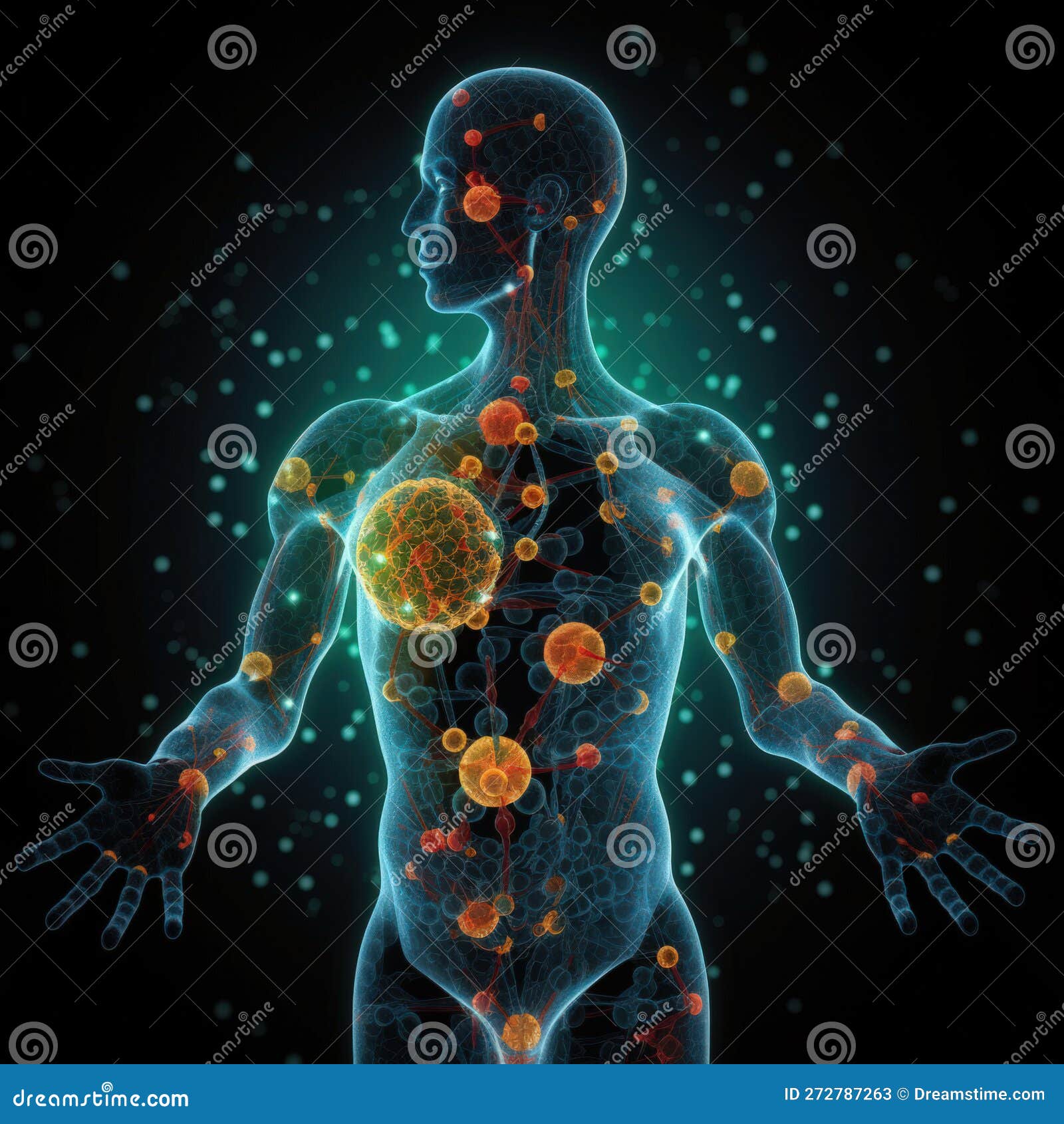 Abstract Cell Health Science Illustration Stock Illustration ...