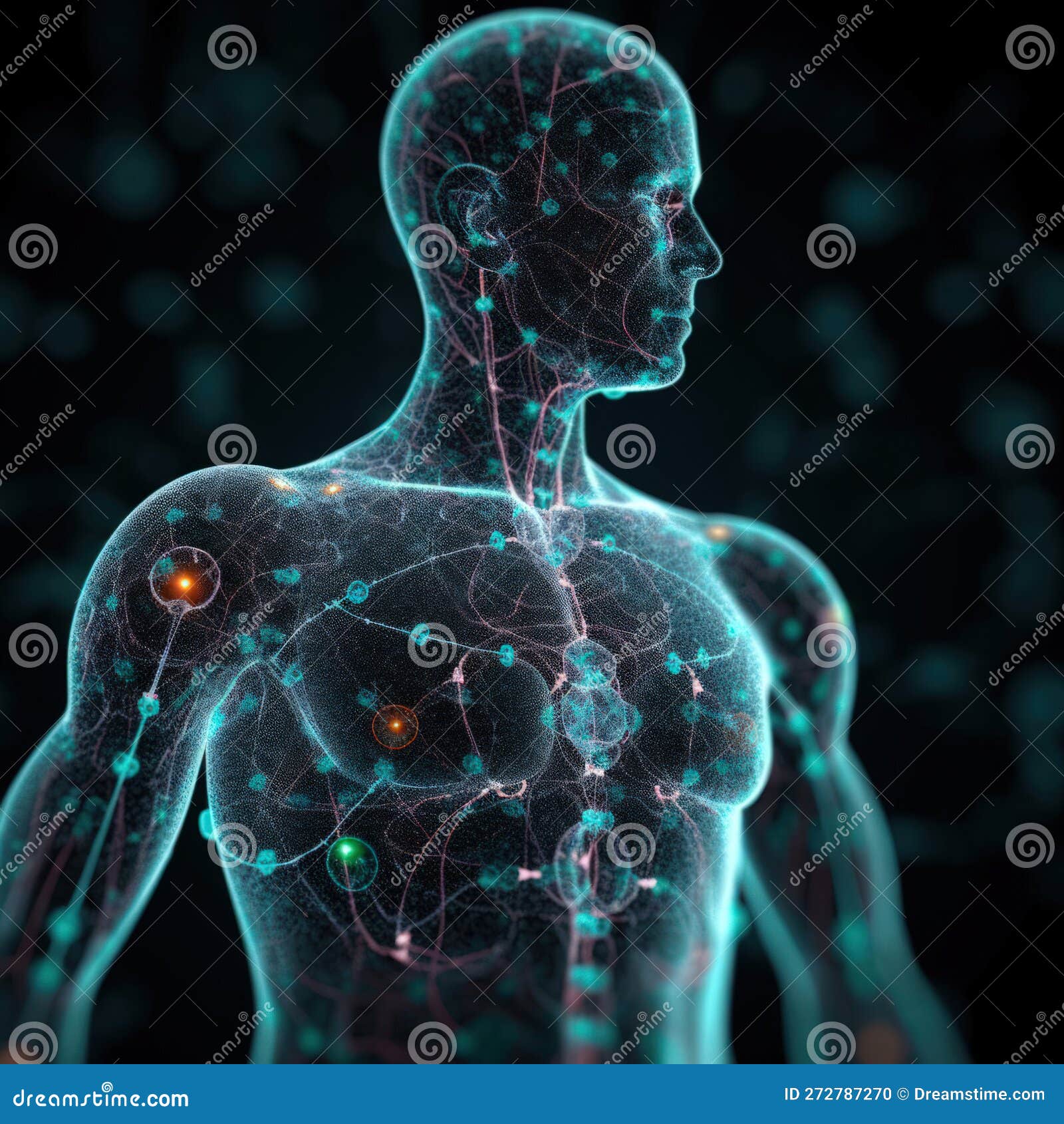 Abstract Cell Health Science Illustration Stock Illustration ...