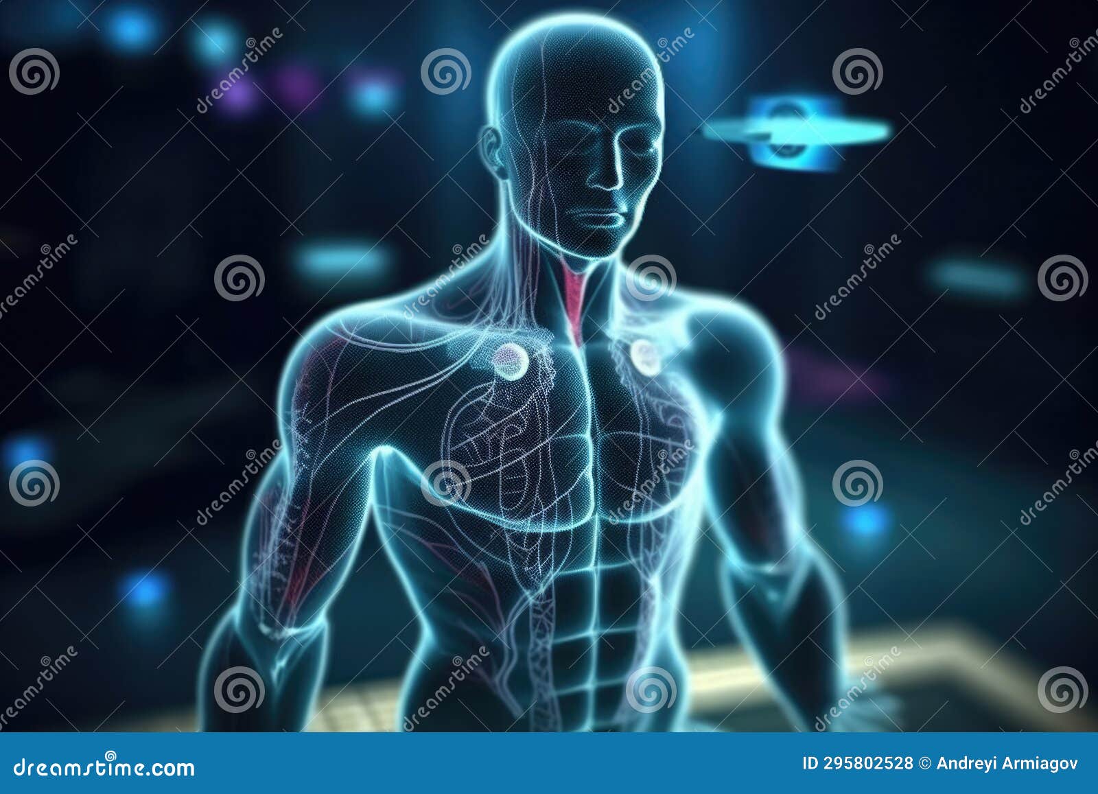 Abstract Cell Health Science Illustration. Generative AI Stock ...