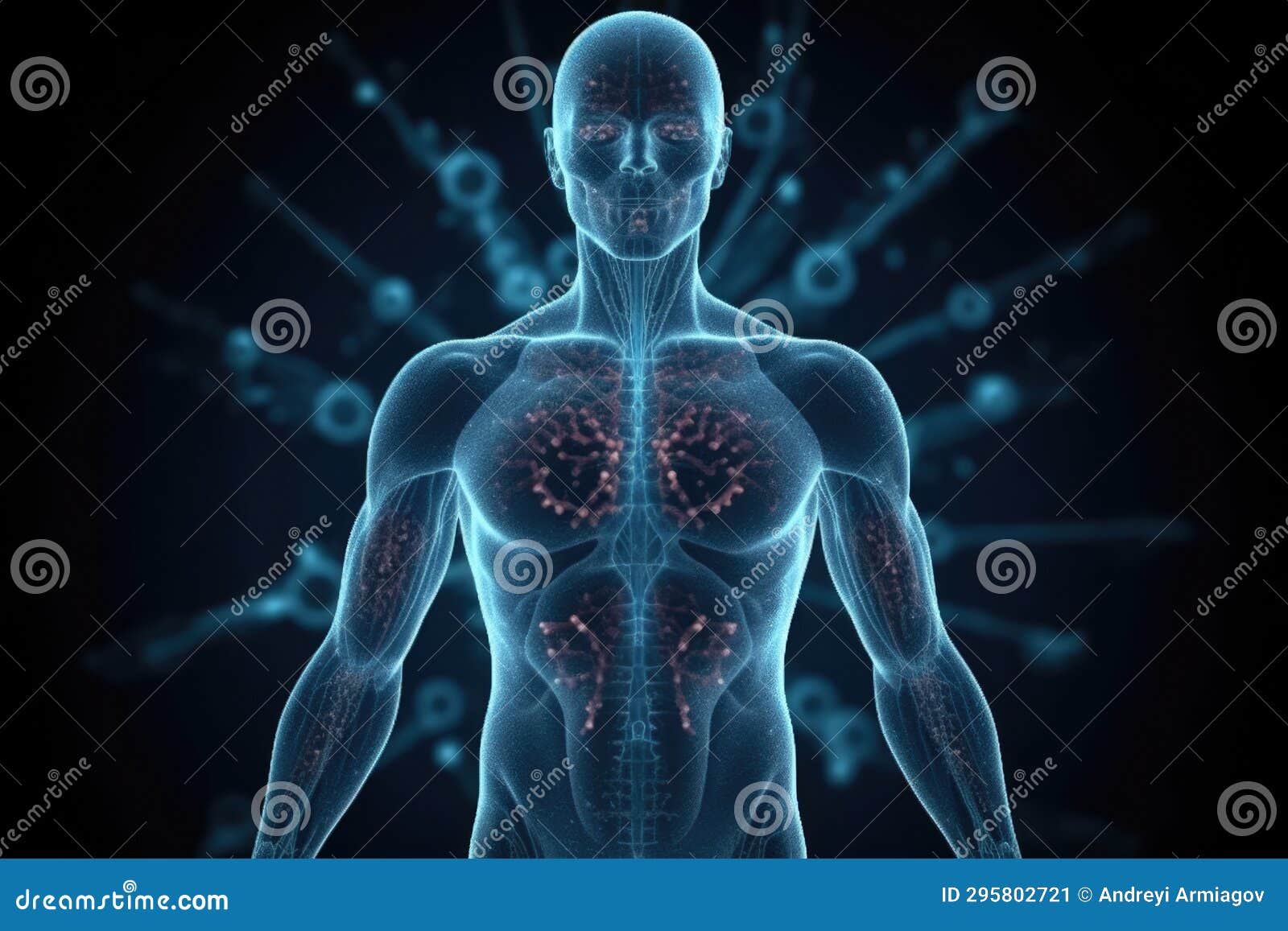 Abstract Cell Health Science Illustration. Generative AI Stock ...