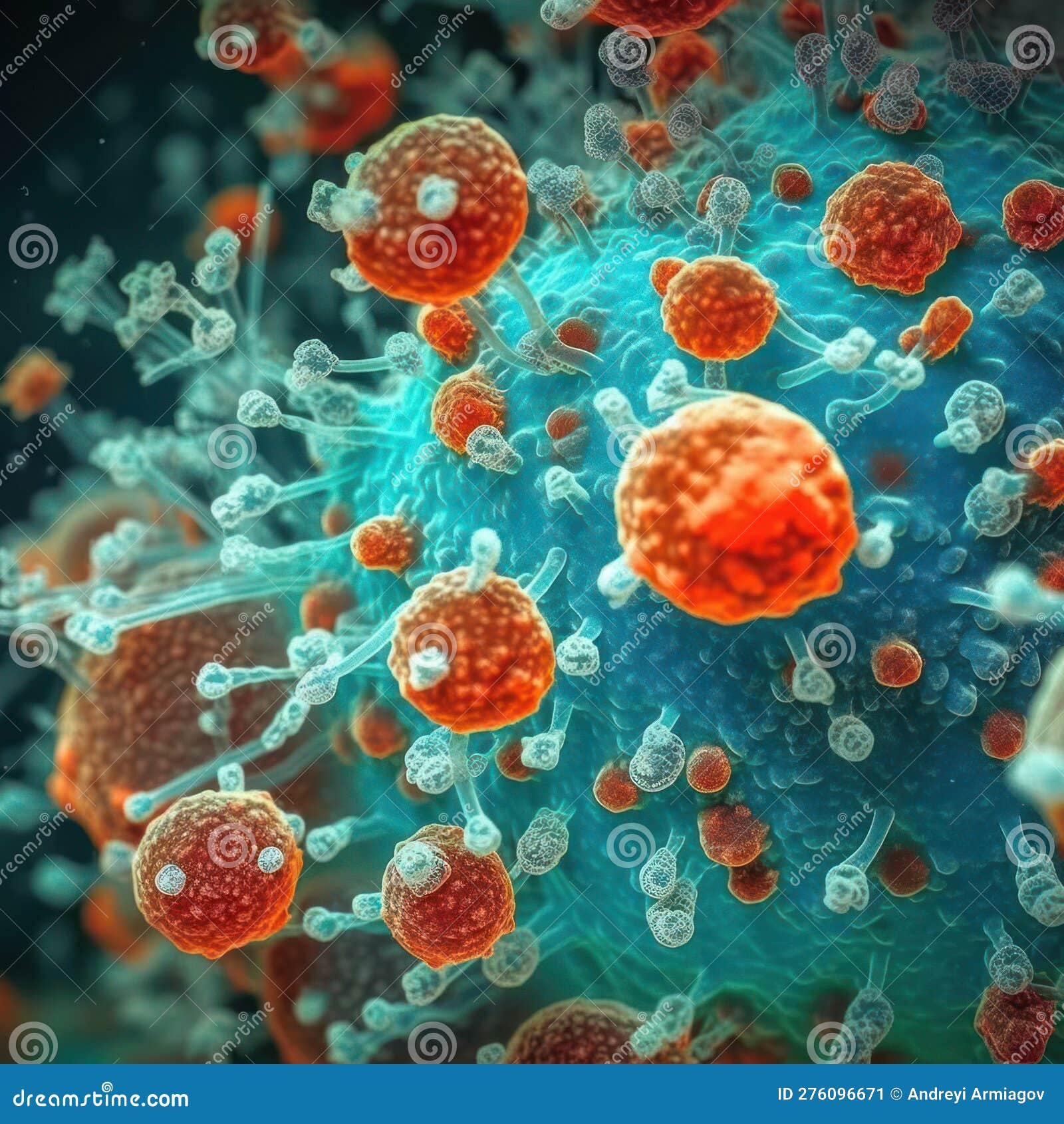 Abstract Cell Health Science Illustration. Virus Abstract Background in ...