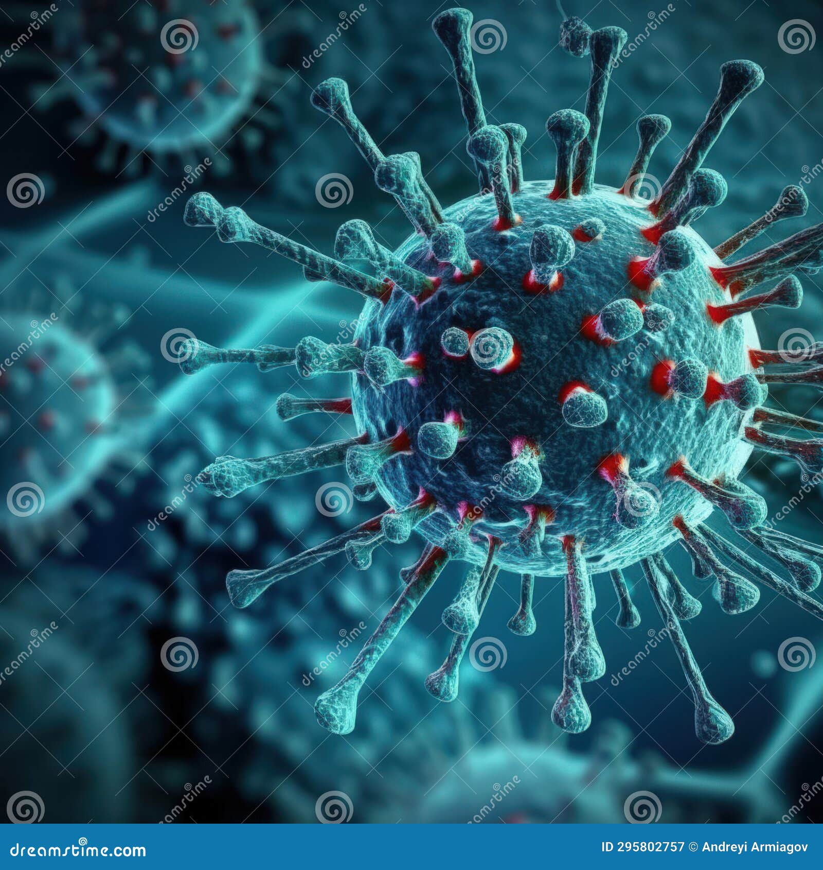Abstract Cell Health Science Illustration. Virus Abstract Background in ...