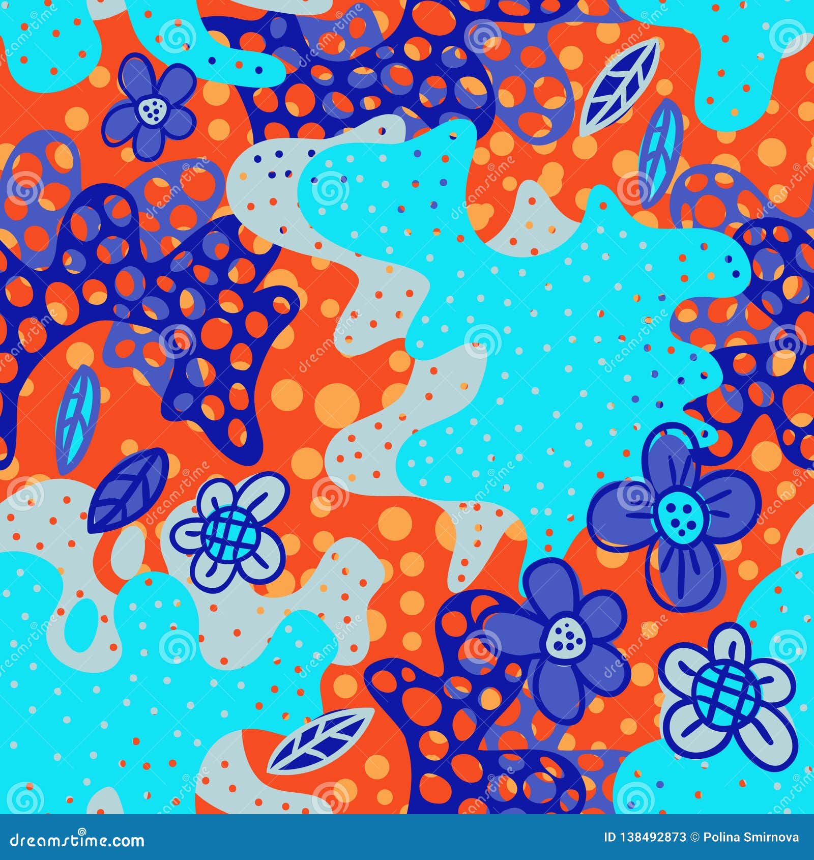 Abstract Cell Structure Seamless Pattern Stock Vector - Illustration of ...