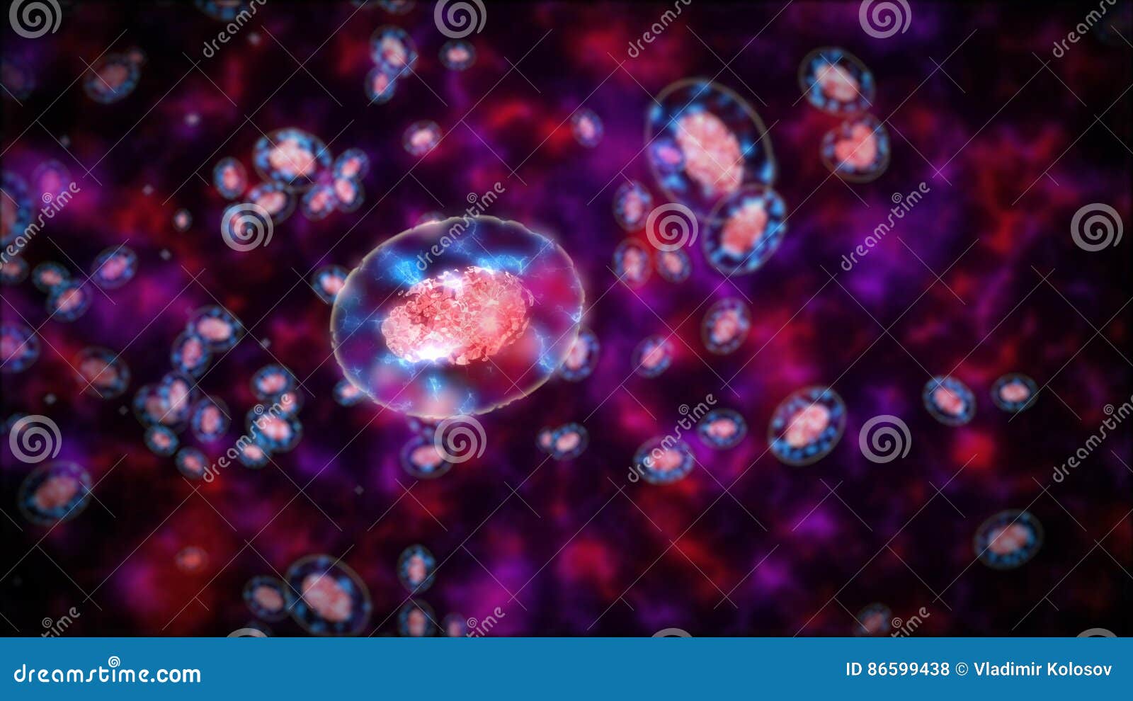 Abstract Cells or Bacterias or Germs Stock Illustration - Illustration ...