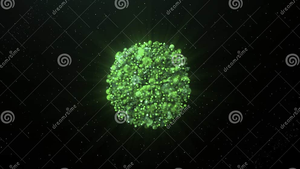 Abstract Cells Division Process. Motion. Scientific Background with ...