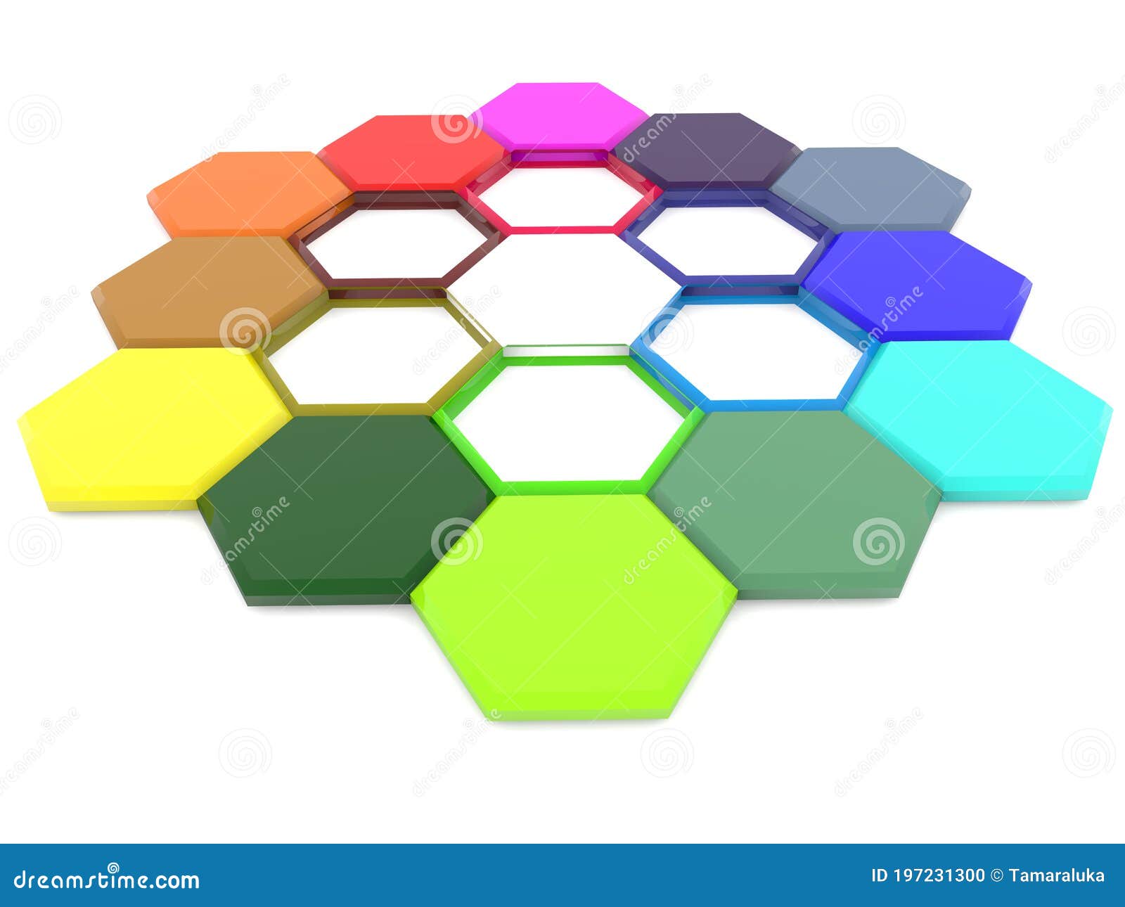 Abstract Cells with a White Void in the Center Stock Illustration ...