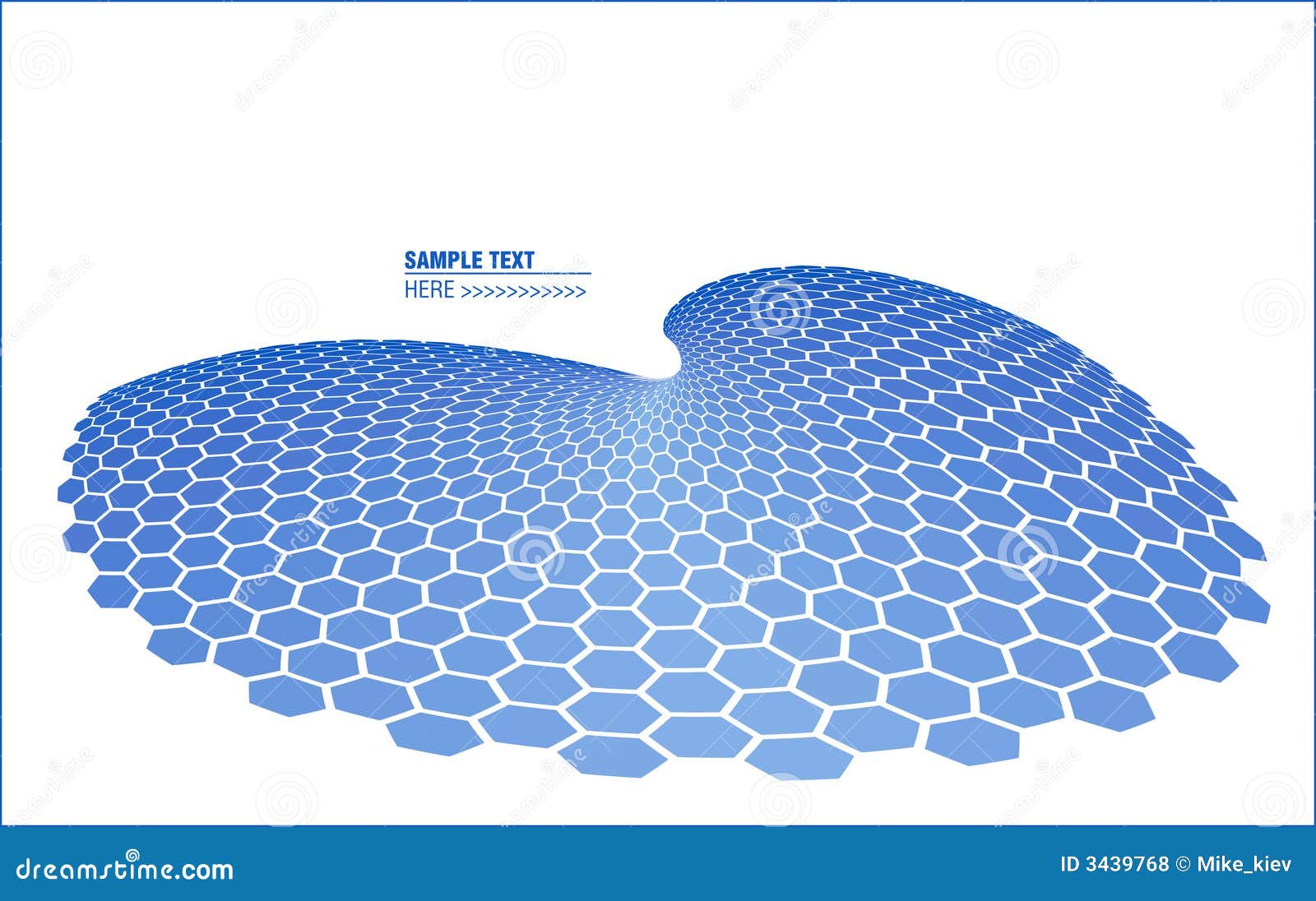 Abstract Cellular Blue Wave Stock Vector - Illustration of hexahedron ...
