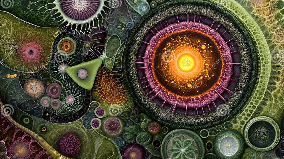 Abstract Cellular Structure, Microscopic Organic Royalty Free Image ...