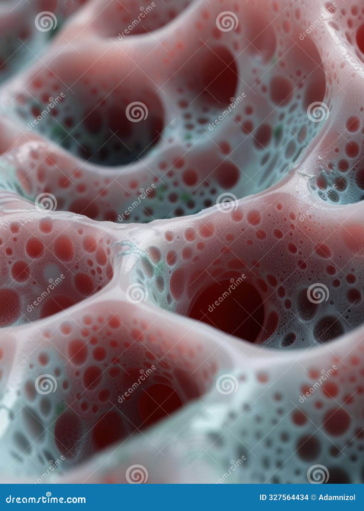 Abstract Cellular Structure with Red and White Patterns Stock ...