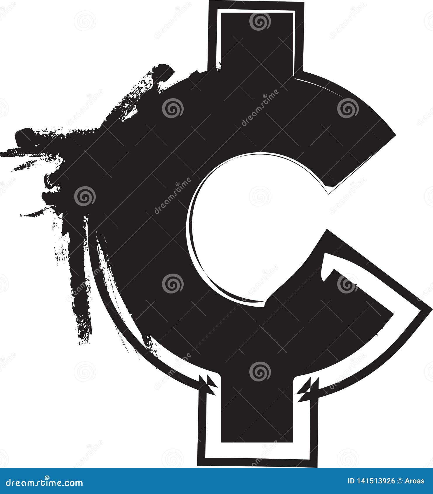 Abstract cent Symbol stock vector. Illustration of invest - 141513926