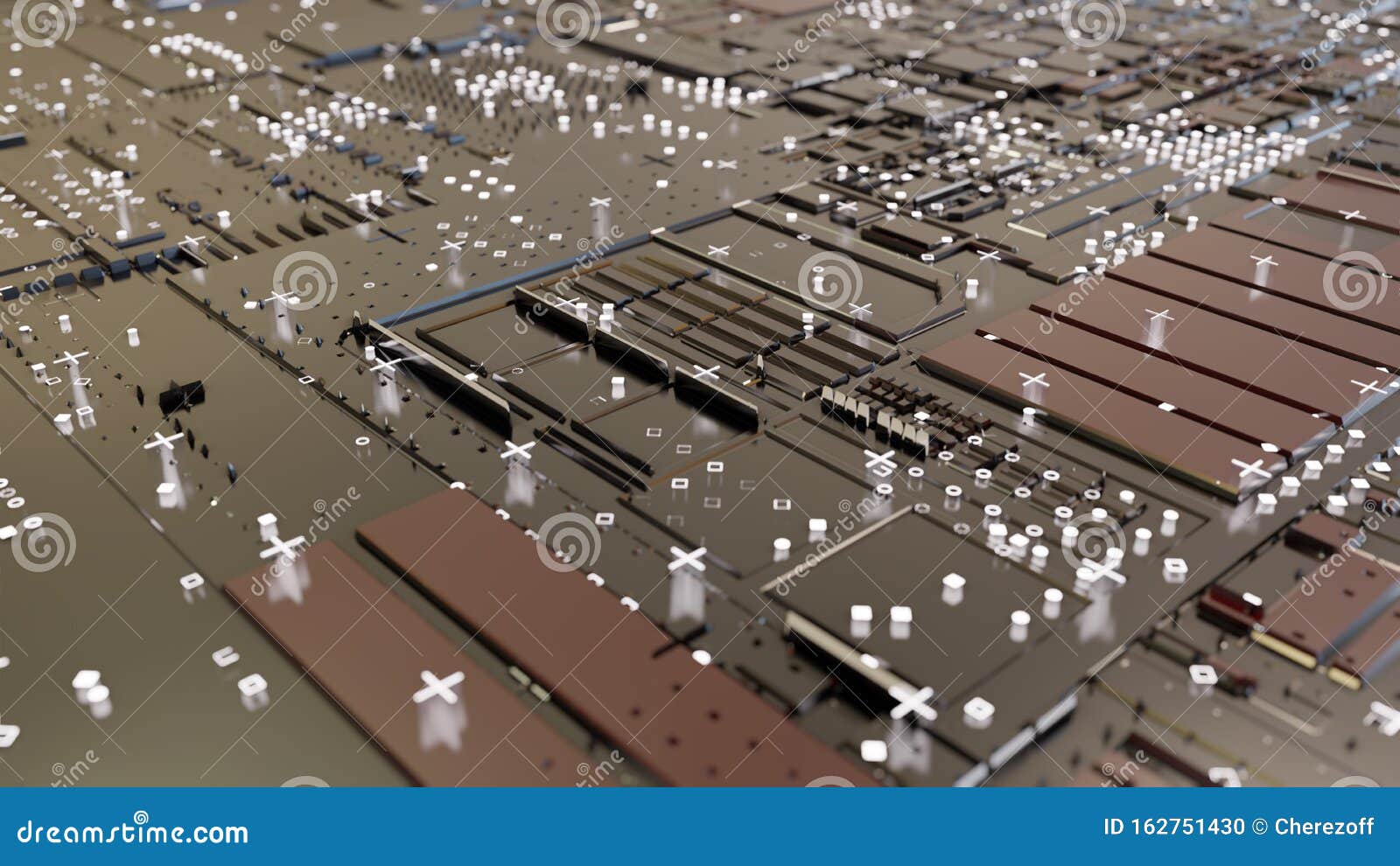 Abstract Central Computer Processors Concept. 3D Illustration Stock ...