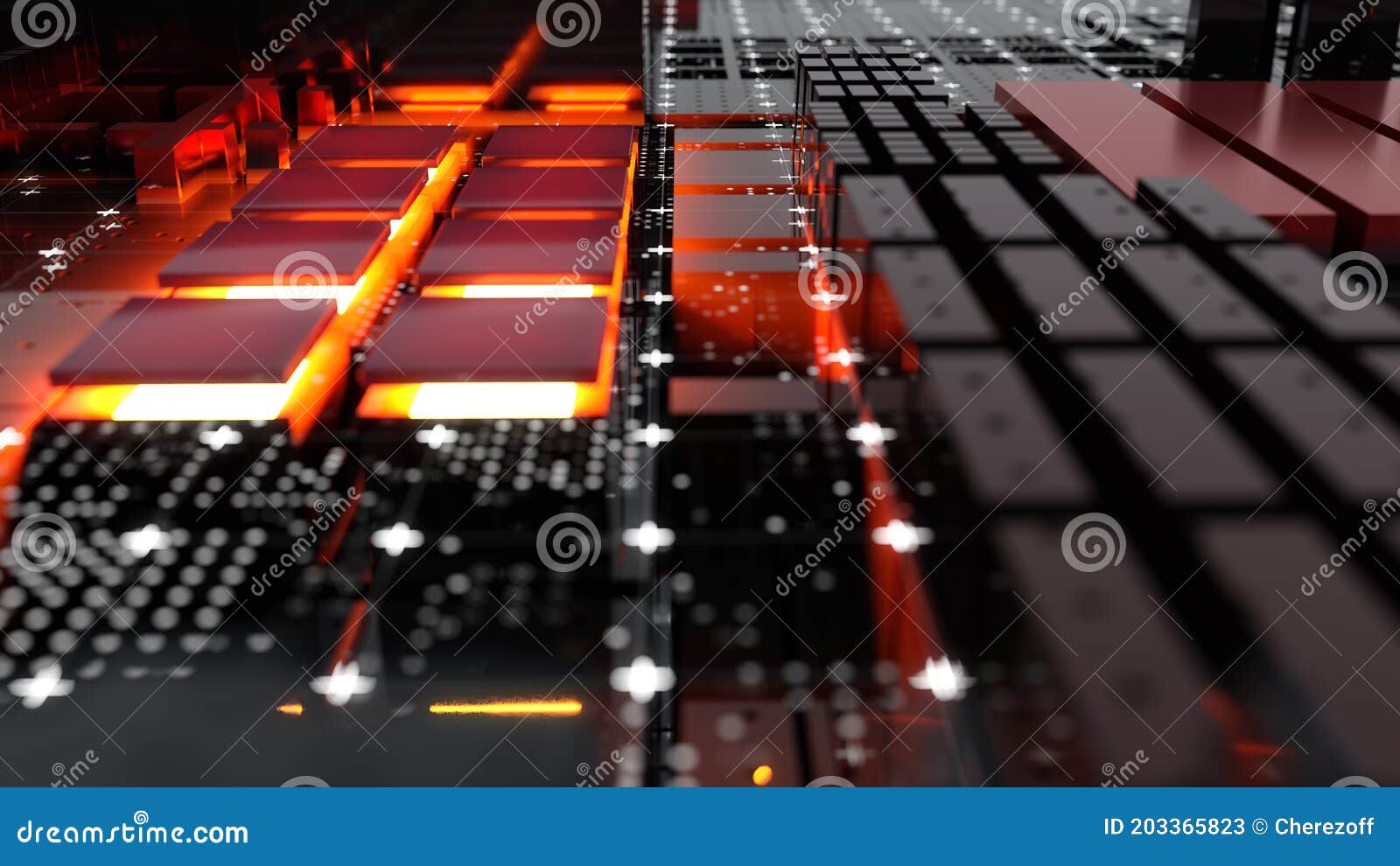 Abstract Central Computer Processors Concept. 3D Illustration Stock ...