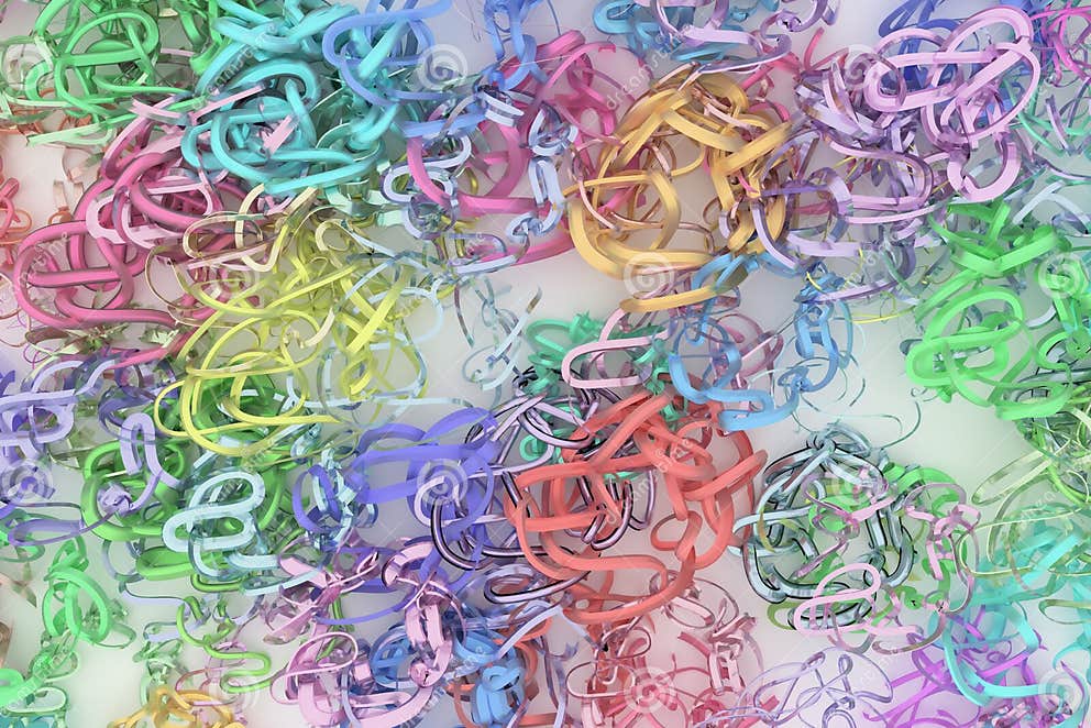 Abstract CGI Composition, Messy String Geometric. Wallpaper for Graphic ...