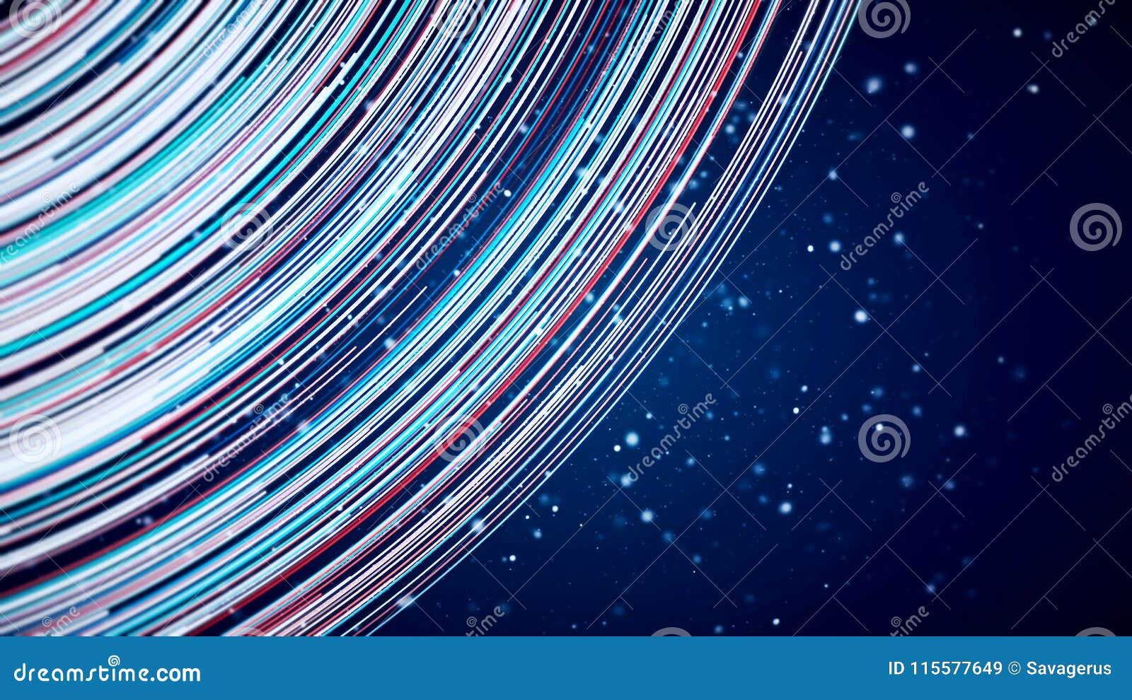 CGI Graphics with Glowing Colored Lines Stock Illustration ...