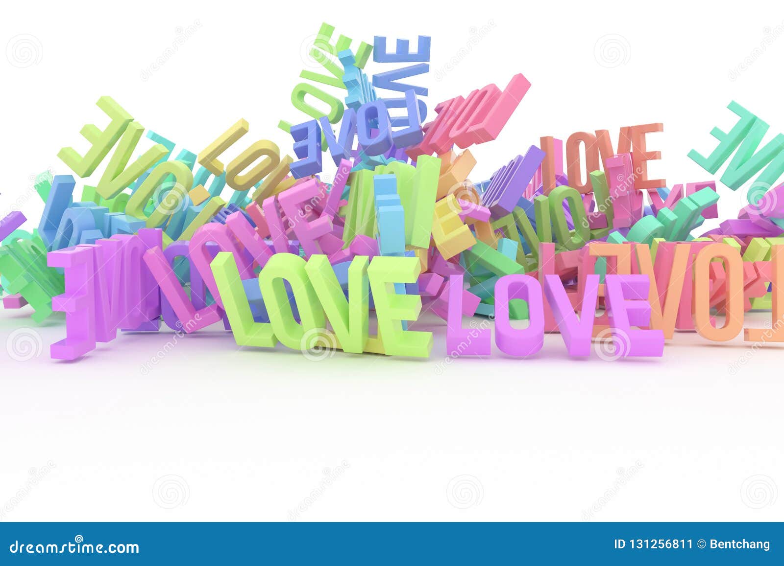 Abstract CGI Typography, Bunch of Word Represent Love. Wallpaper for ...