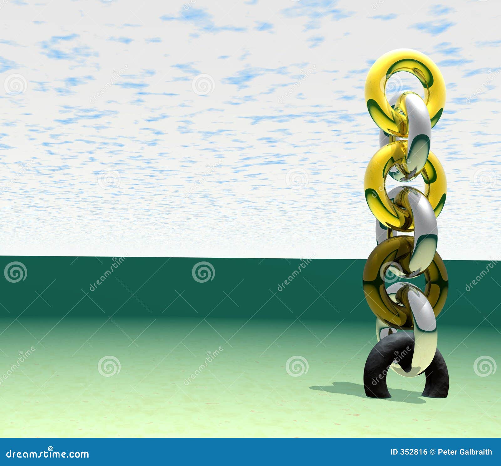 Abstract chain 3 stock illustration. Illustration of titanium - 352816