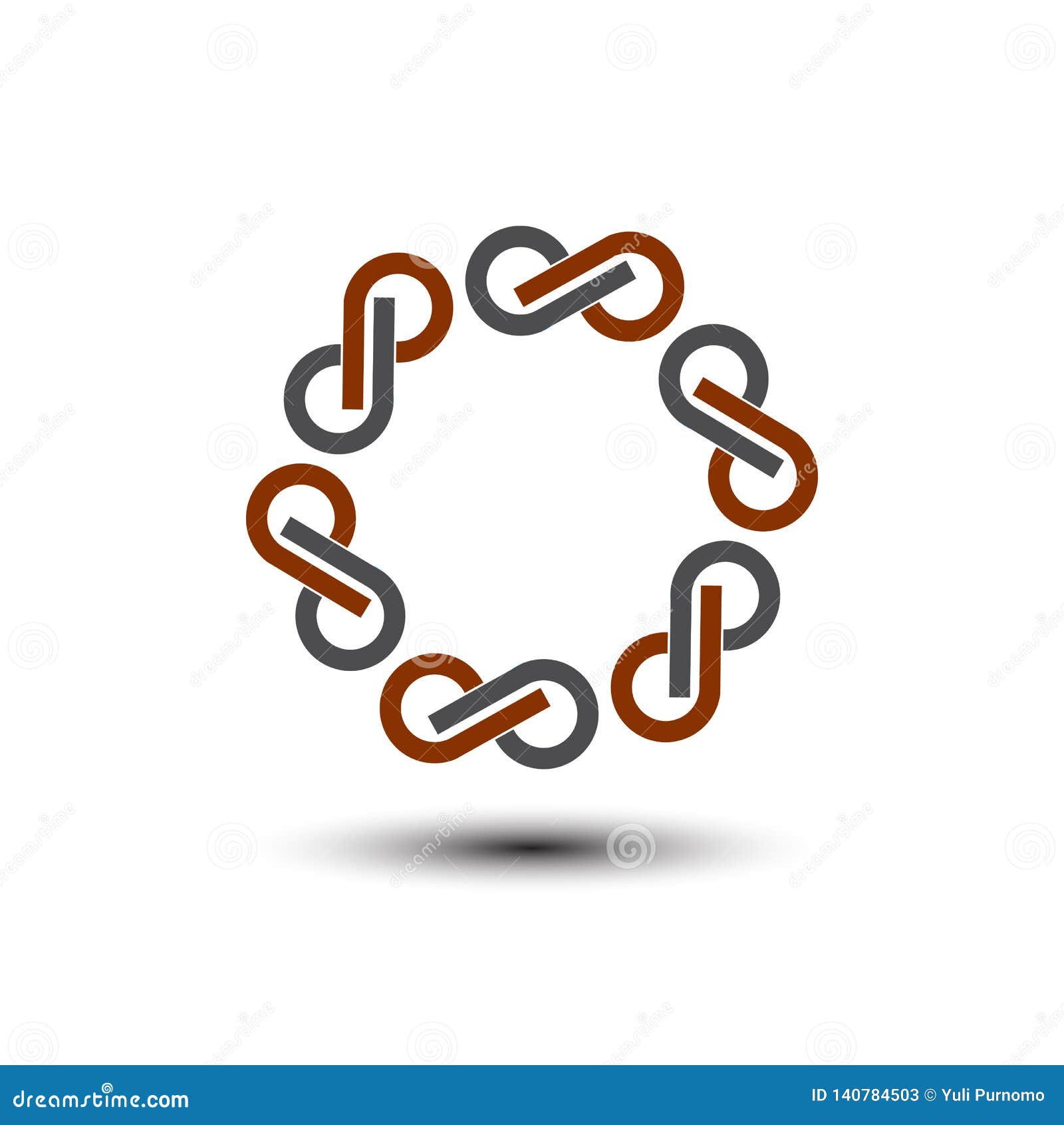 Abstract Chain Vector Image Design Template Stock Illustration ...
