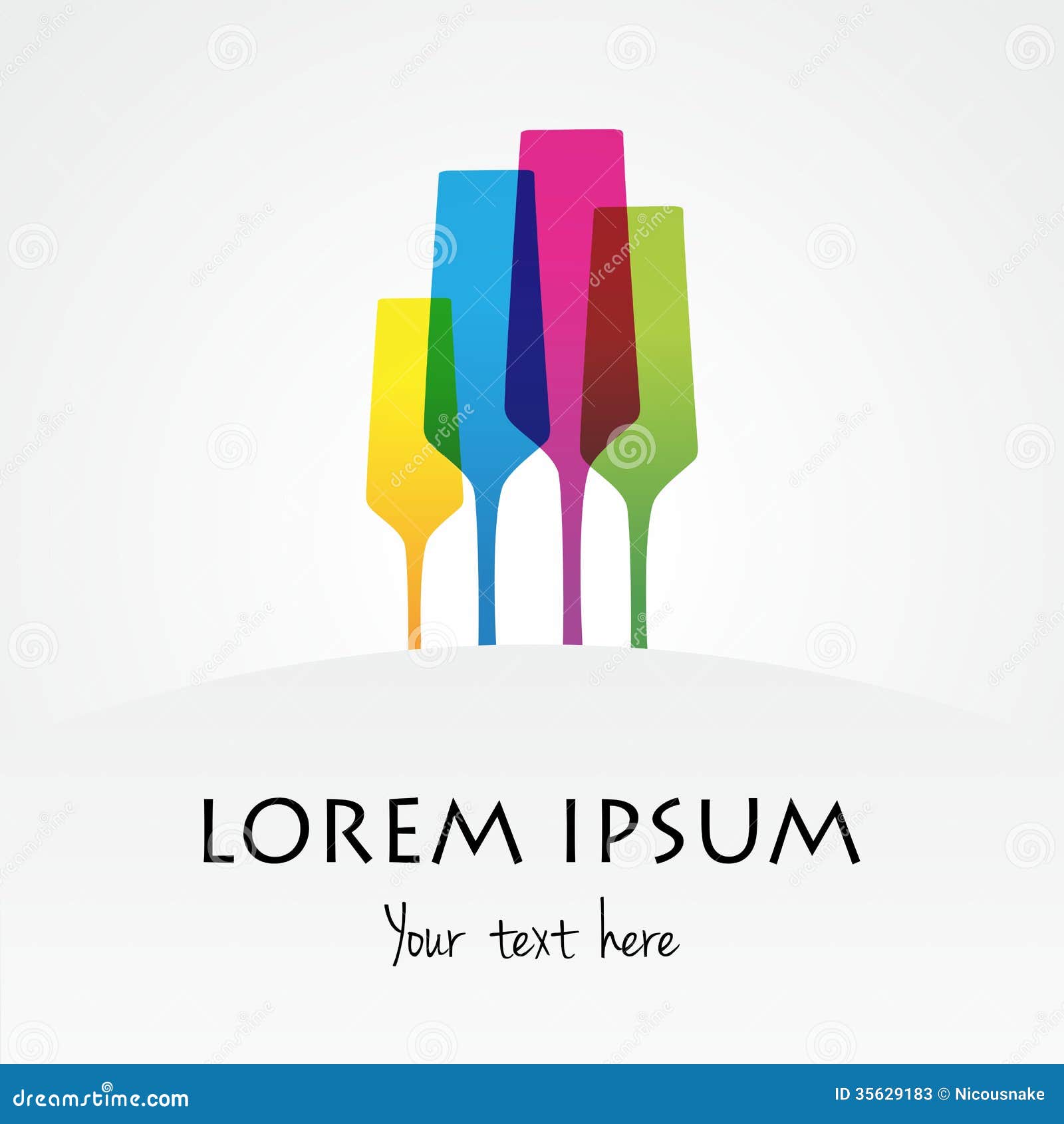 Abstract Champagne Logo Template Stock Vector - Illustration of modern ...