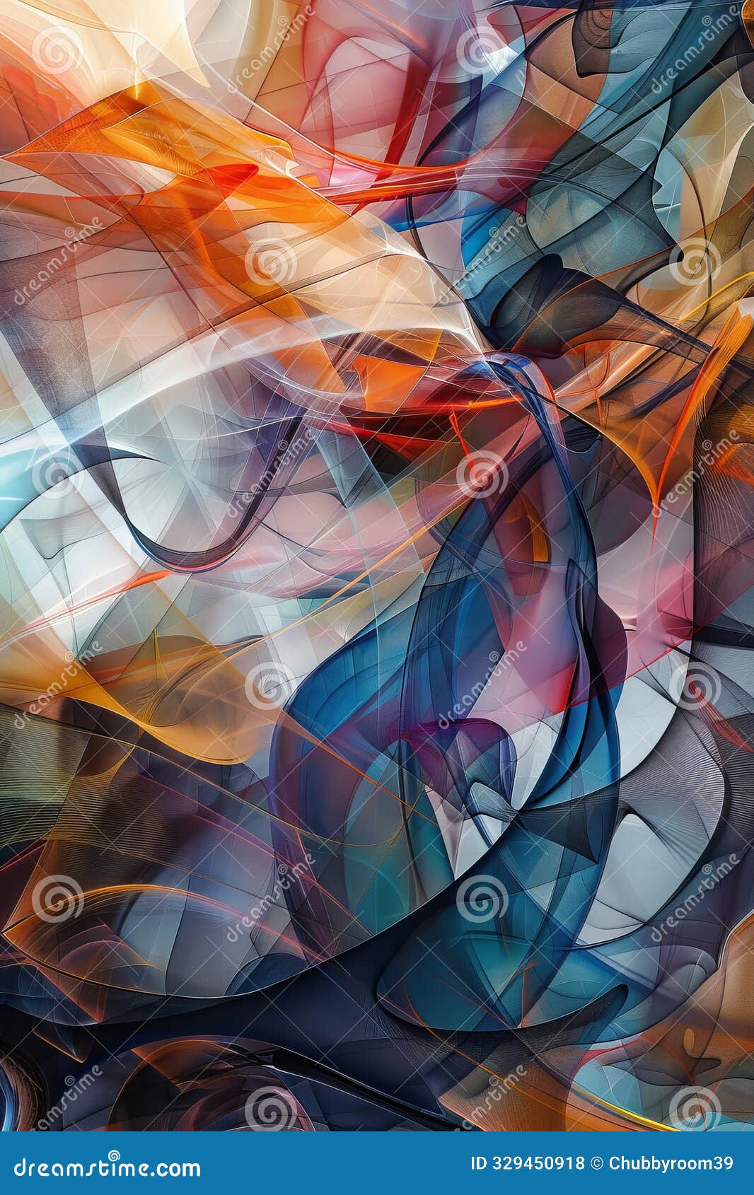 Abstract Chaos of Troubled Mind Represented through Overlapping Lines ...