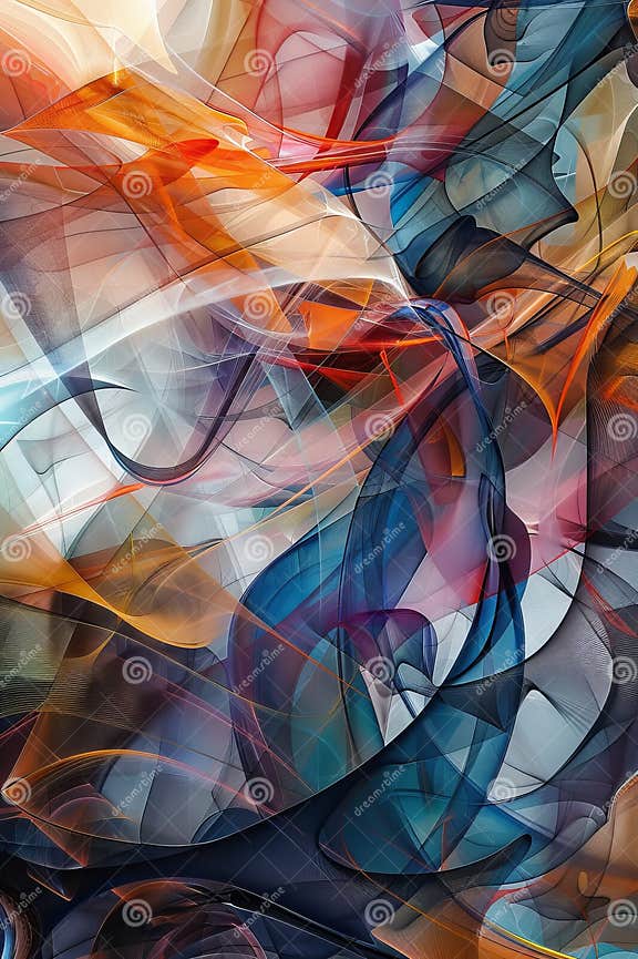 Abstract Chaos of Troubled Mind Represented through Overlapping Lines ...