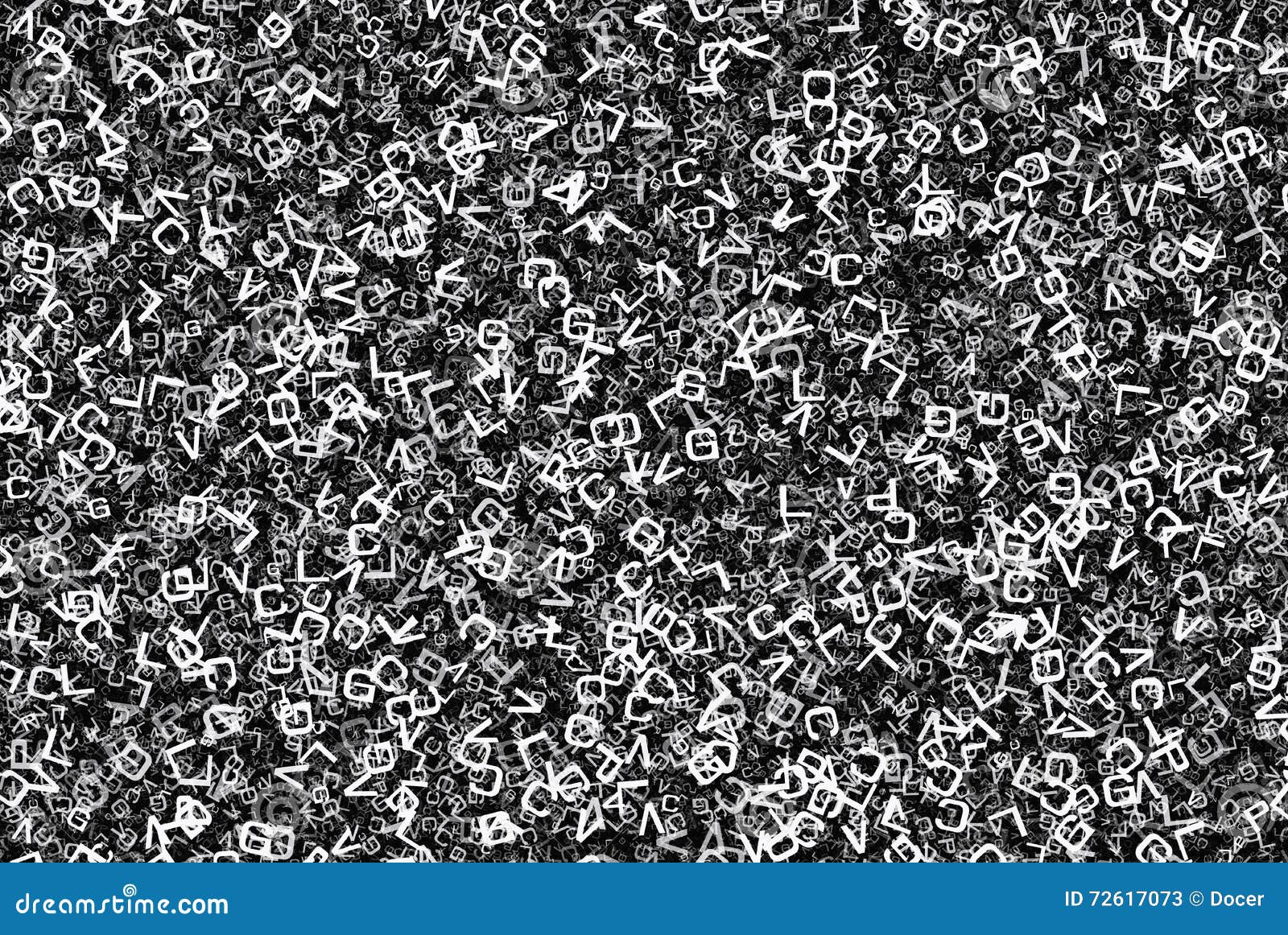 Abstract Chaotic Alphabet Letters Stock Illustration - Illustration of ...