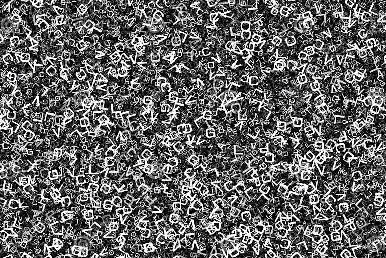 Abstract Chaotic Alphabet Letters Stock Illustration - Illustration of ...