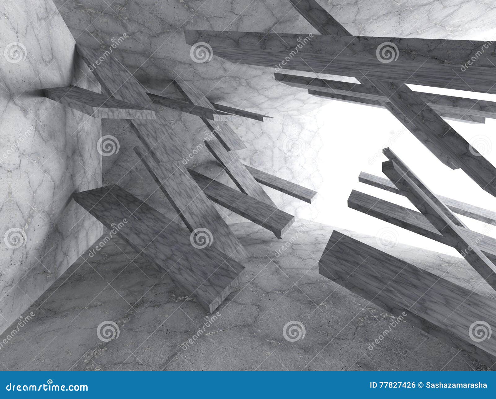 Abstract Chaotic Architecture Concrete Construction Background Stock ...