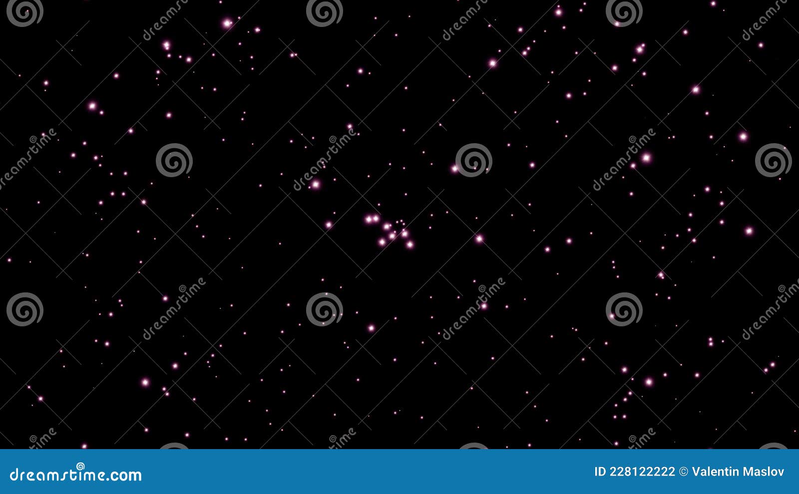 Abstract Chaotic Fireworks of Particles in Outer Space. Beautiful ...