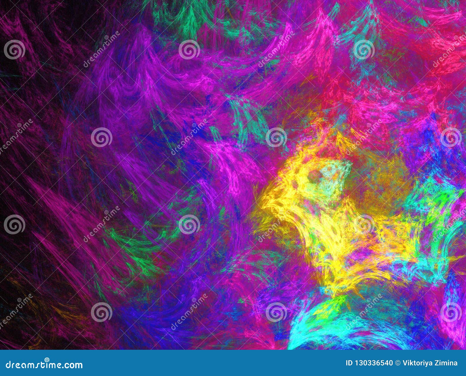 Abstract Chaotic Fractal Background 3D Rendering Illustration Stock ...