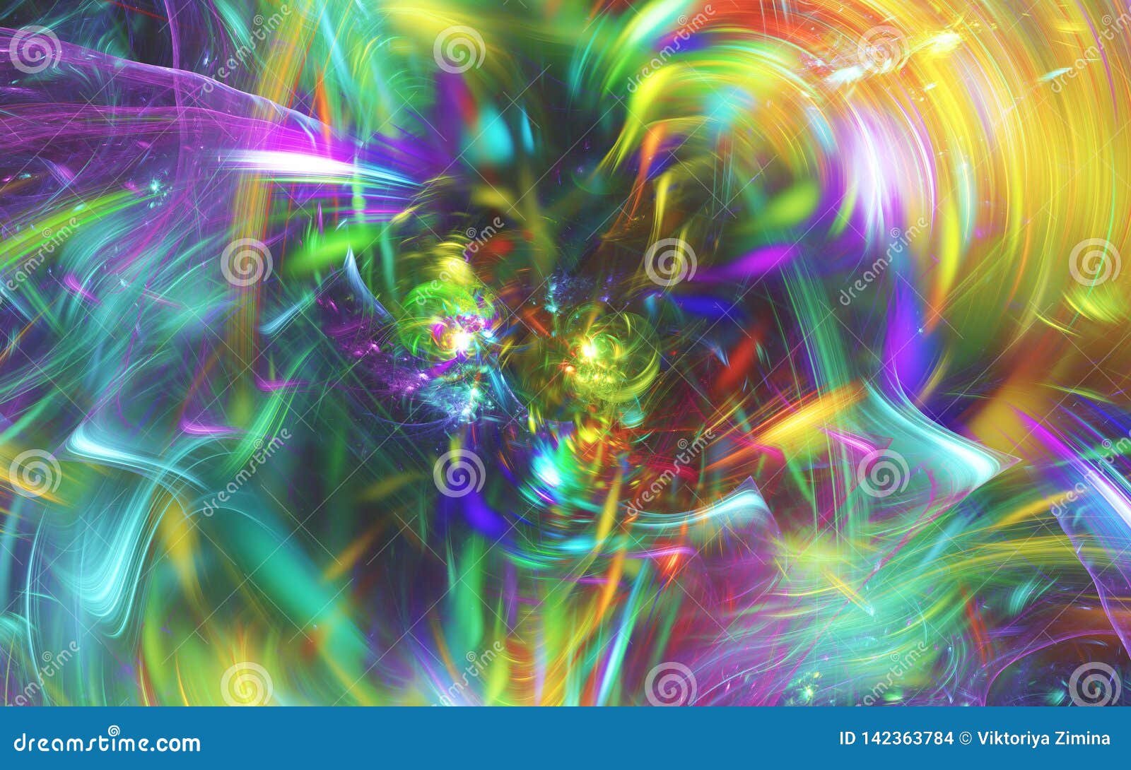 Abstract Chaotic Fractal Background 3D Rendering Illustration Stock ...