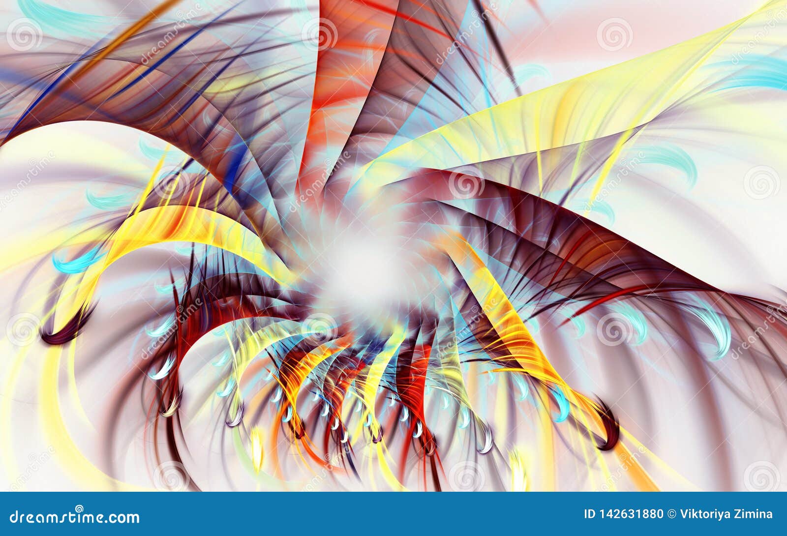 Abstract Chaotic Fractal Background 3D Rendering Illustration Stock ...