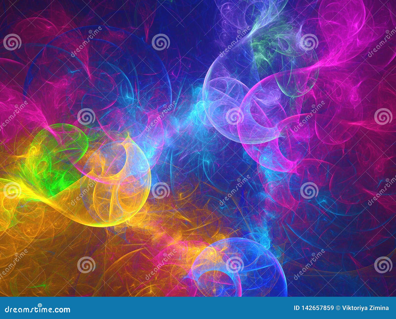 Abstract Chaotic Fractal Background 3D Rendering Illustration Stock ...