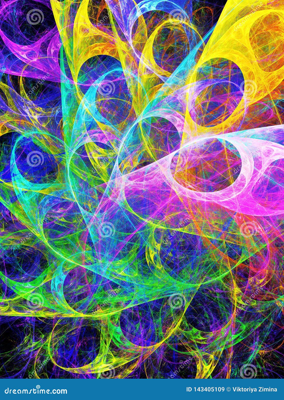 Abstract Chaotic Fractal Background 3D Rendering Illustration Stock ...