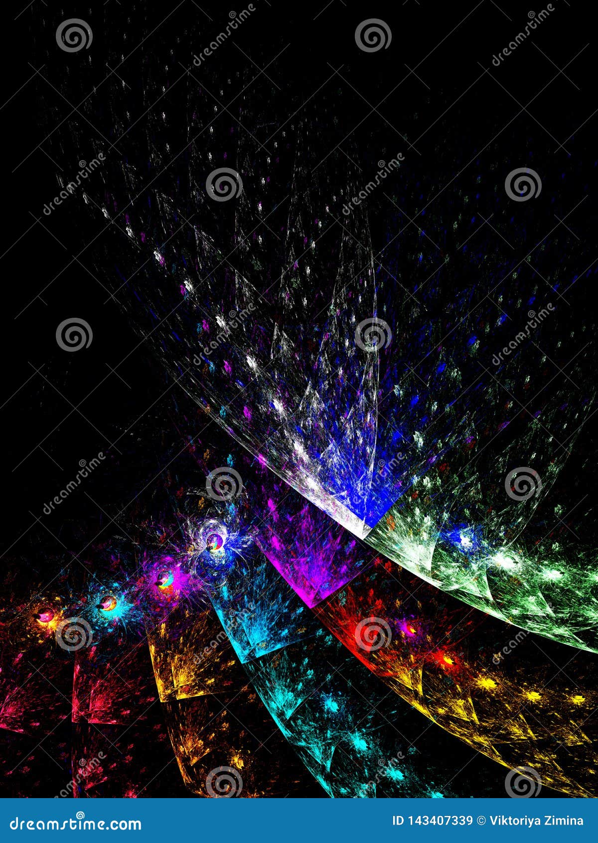 Abstract Chaotic Fractal Background 3D Rendering Illustration Stock ...